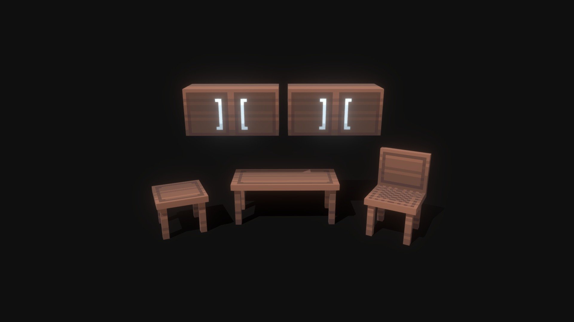 Wooden Furniture | Minecraft - 3D model by Novua (@novuanet) [2e8fbf5 ...