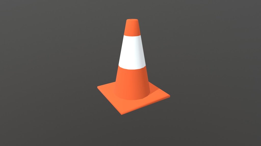 Low Poly Traffic Cone - 3D model by Jamie Fisher (@JamesFisher ...