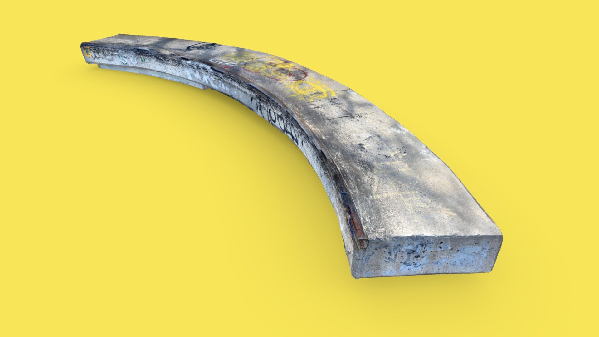 Curved Ledge - Download Free 3D model by Mikko Haapoja (@mikkoh ...