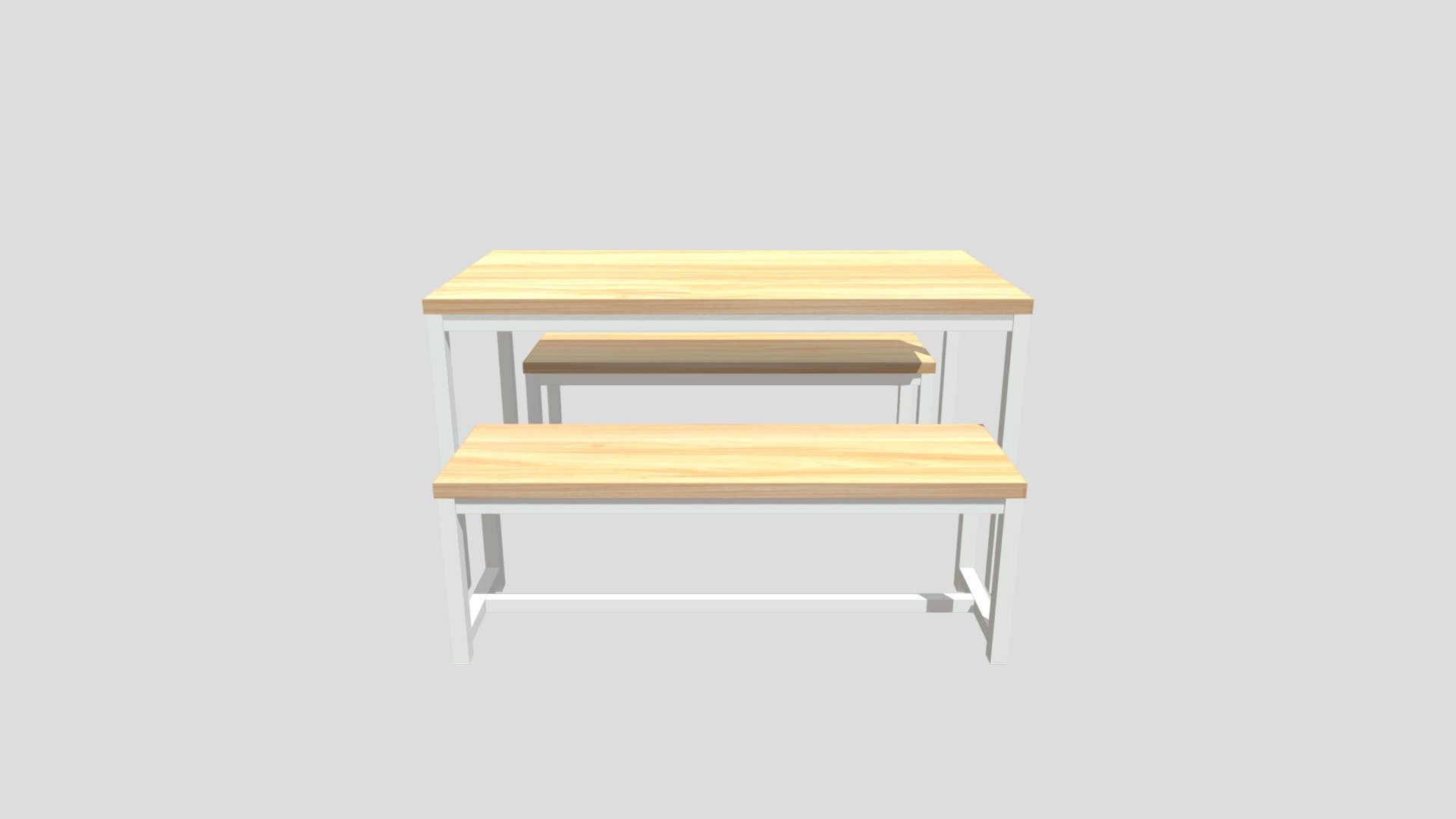 Dining Table Set for 4 - Download Free 3D model by XaaH [2ea2cd9 ...