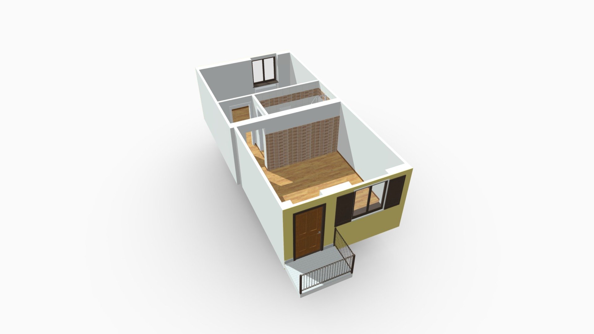 Bilocale Via Marcantonio del Re Milano - Download Free 3D model by ...