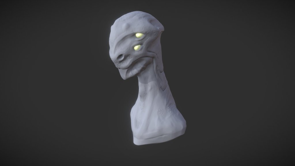 Random Alien Sculpt #1 - 3D model by redriolu [2ea4d52] - Sketchfab