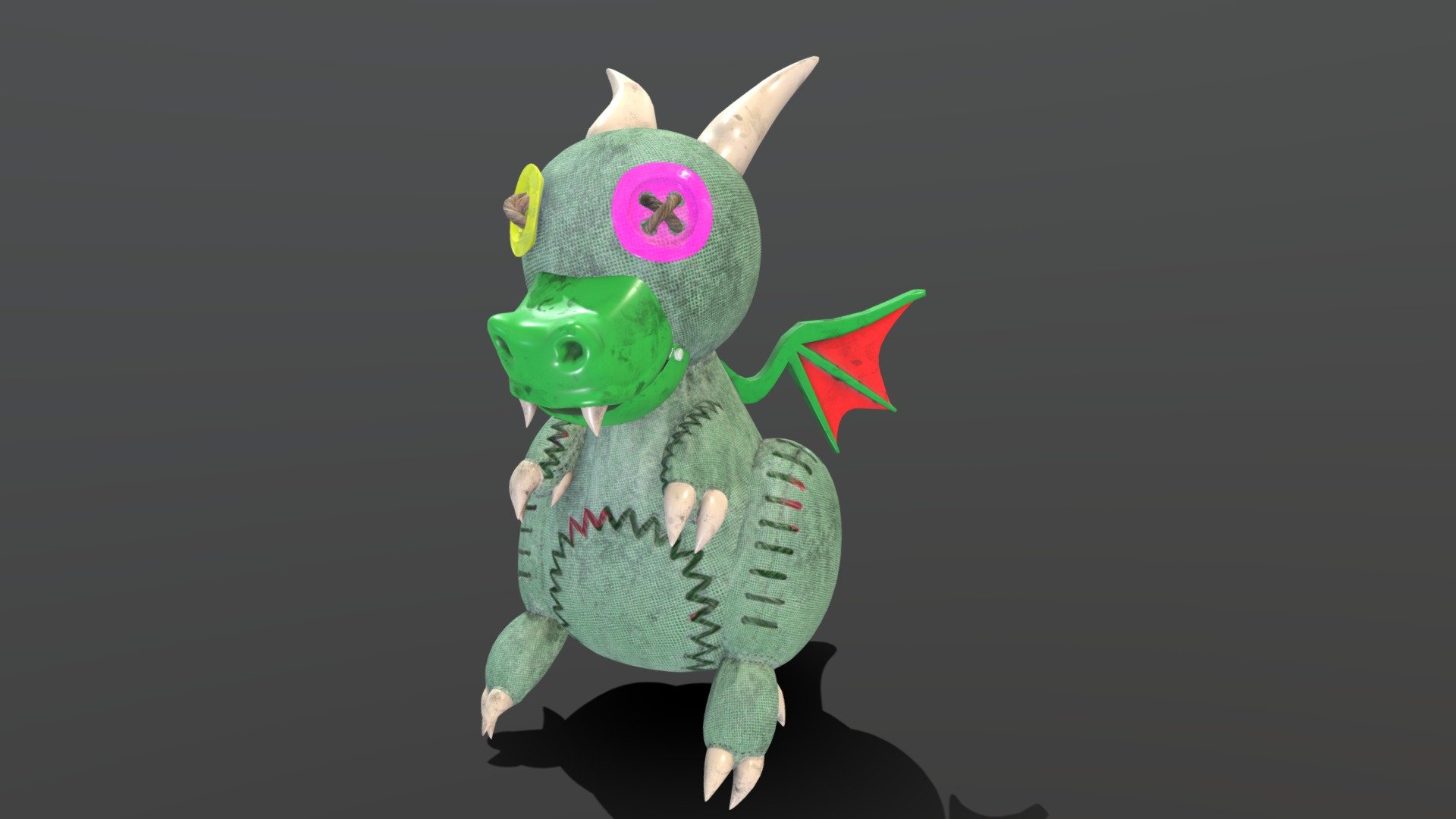 Stitchpunk Dragon Doll - 3D model by jrigall [2ea6112] - Sketchfab