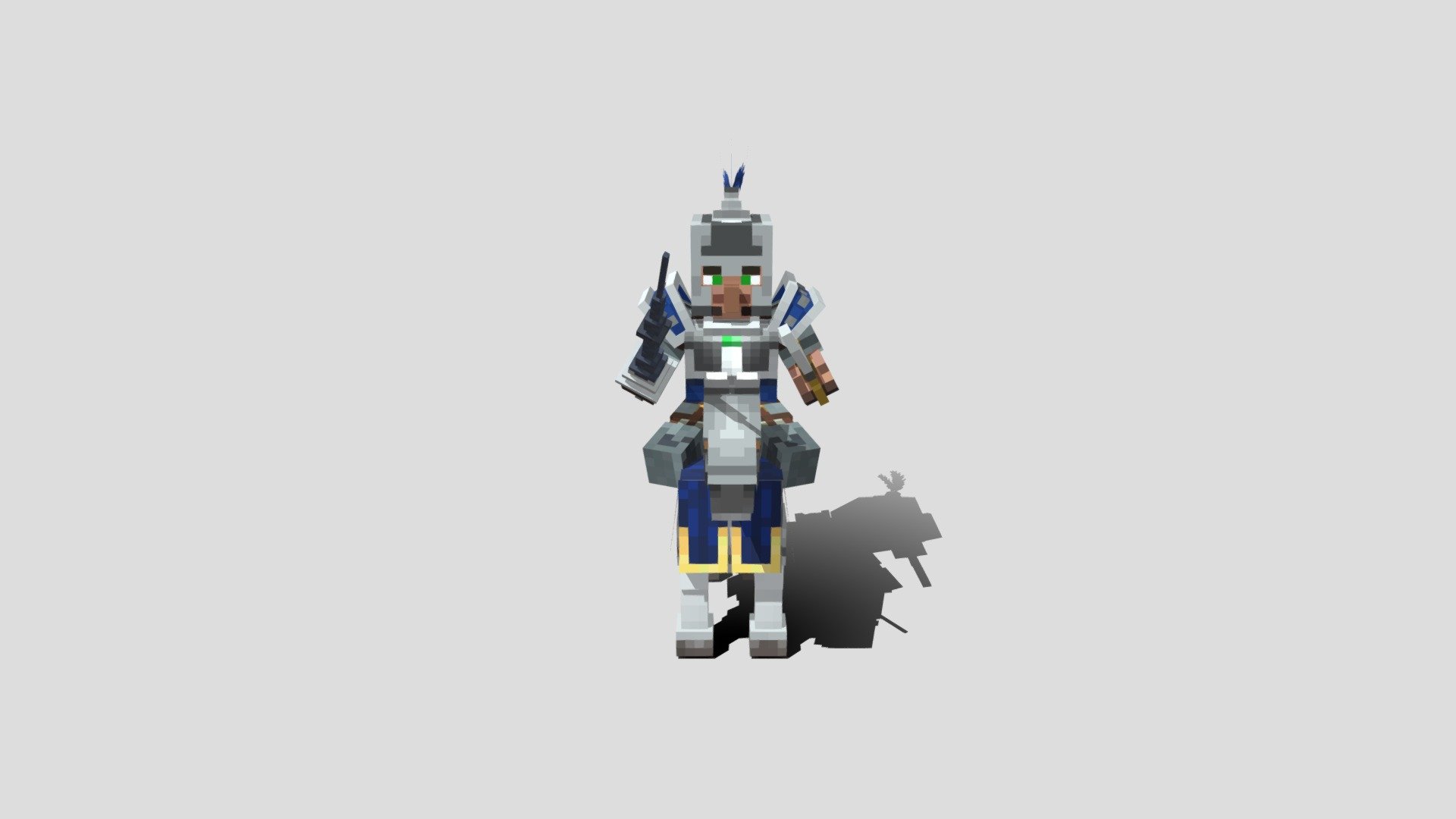 Villager Knight BLUE - 3D model by qiyunjian (@pinkeyedboy) [2ea6b9b ...