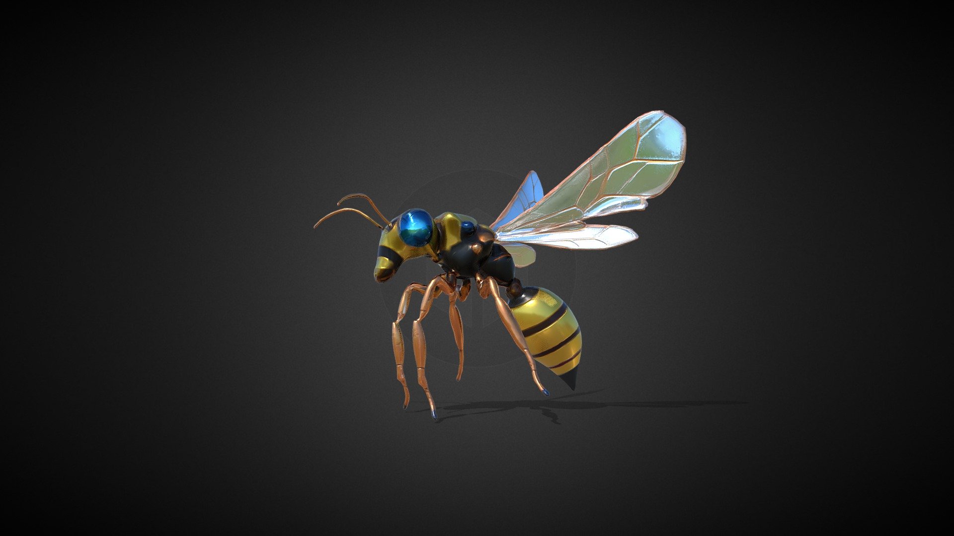 Mechanical Wasp. - 3D model by cubanace (@cubanace16) [2ea7817] - Sketchfab