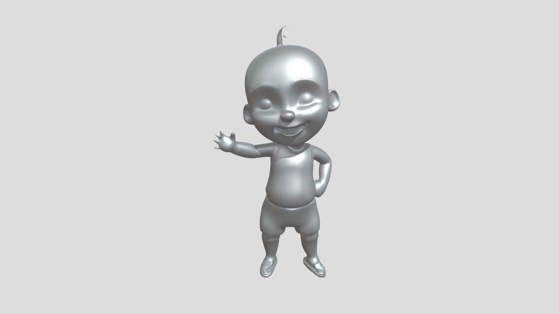 Smiling animated child waving - 3D model by hafidinmeme1324 [2eafadf ...