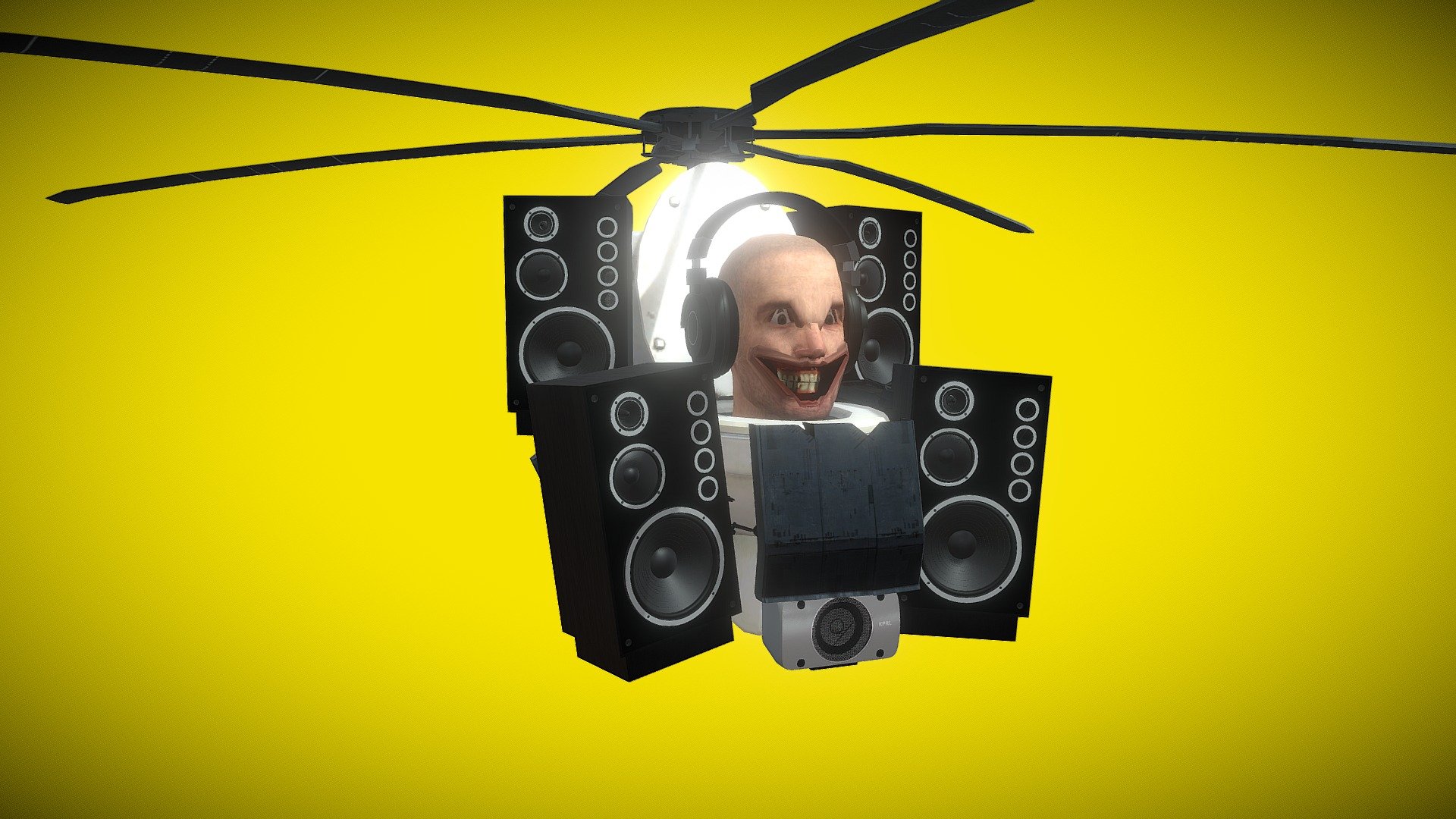 Helicopter Speaker Skibidi Toilet (Dom Studio) - Download Free 3D model ...