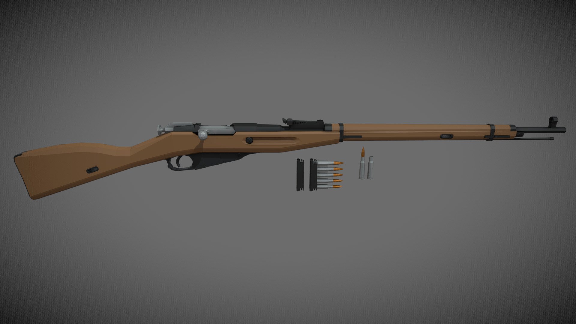 low-poly Mosin Nagant 1891/30 - Download Free 3D model by D_U (@DU1701 ...