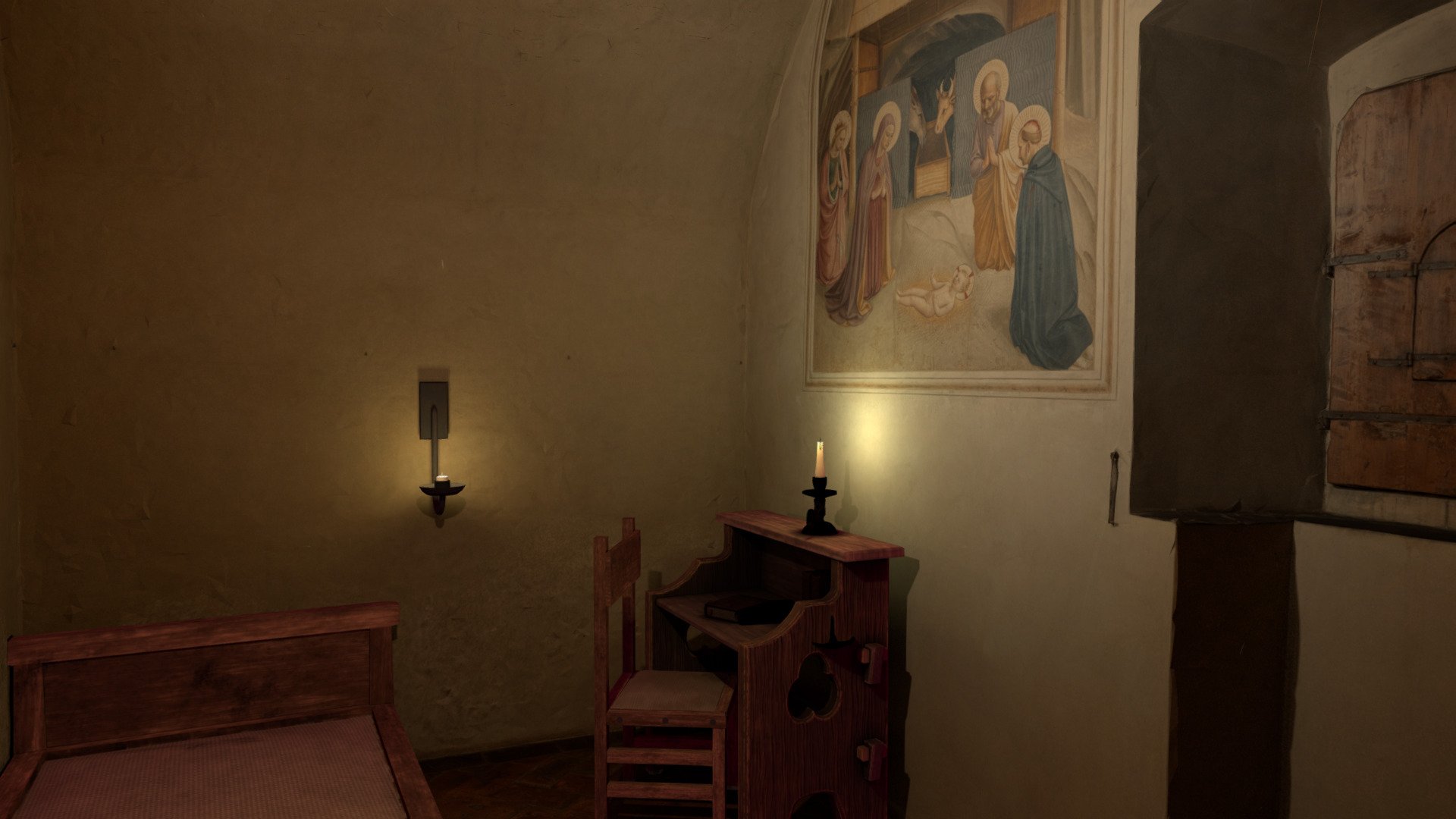 Fra Angelico, Cell 5 (Nativity) Reconstructed - 3D model by ZeuxisVR ...