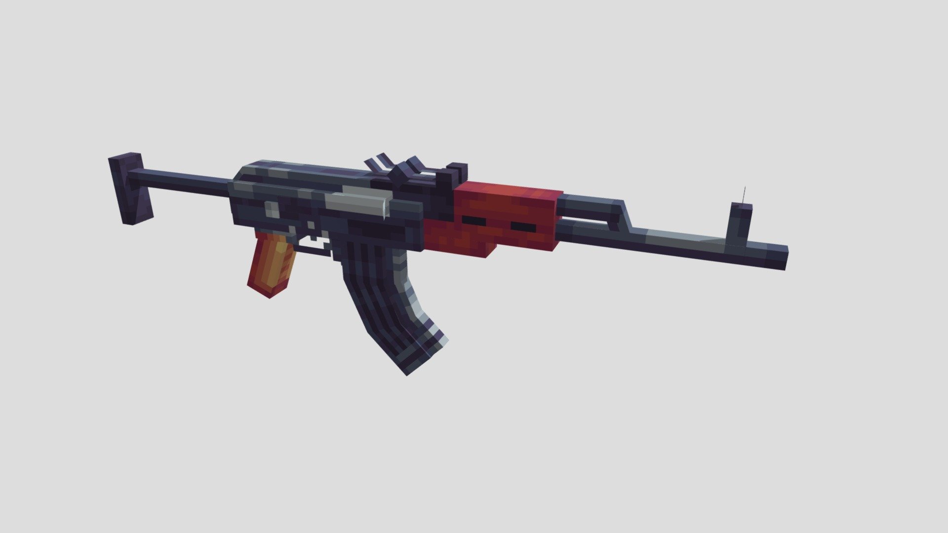 Ak47 [minecraft] - 3D model by magokskum [2eb4522] - Sketchfab