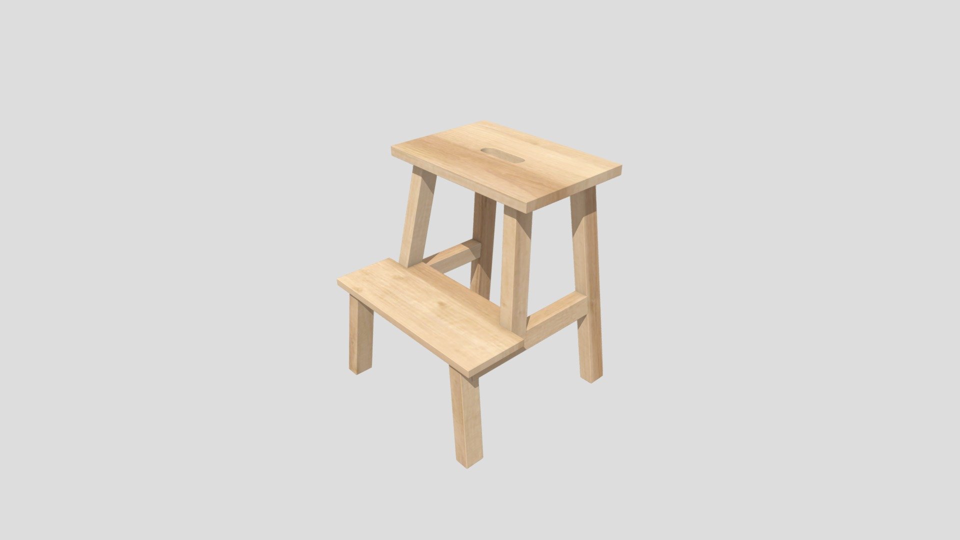 Solid wood step stool (HAN/BEKJE) - Buy Royalty Free 3D model by ...