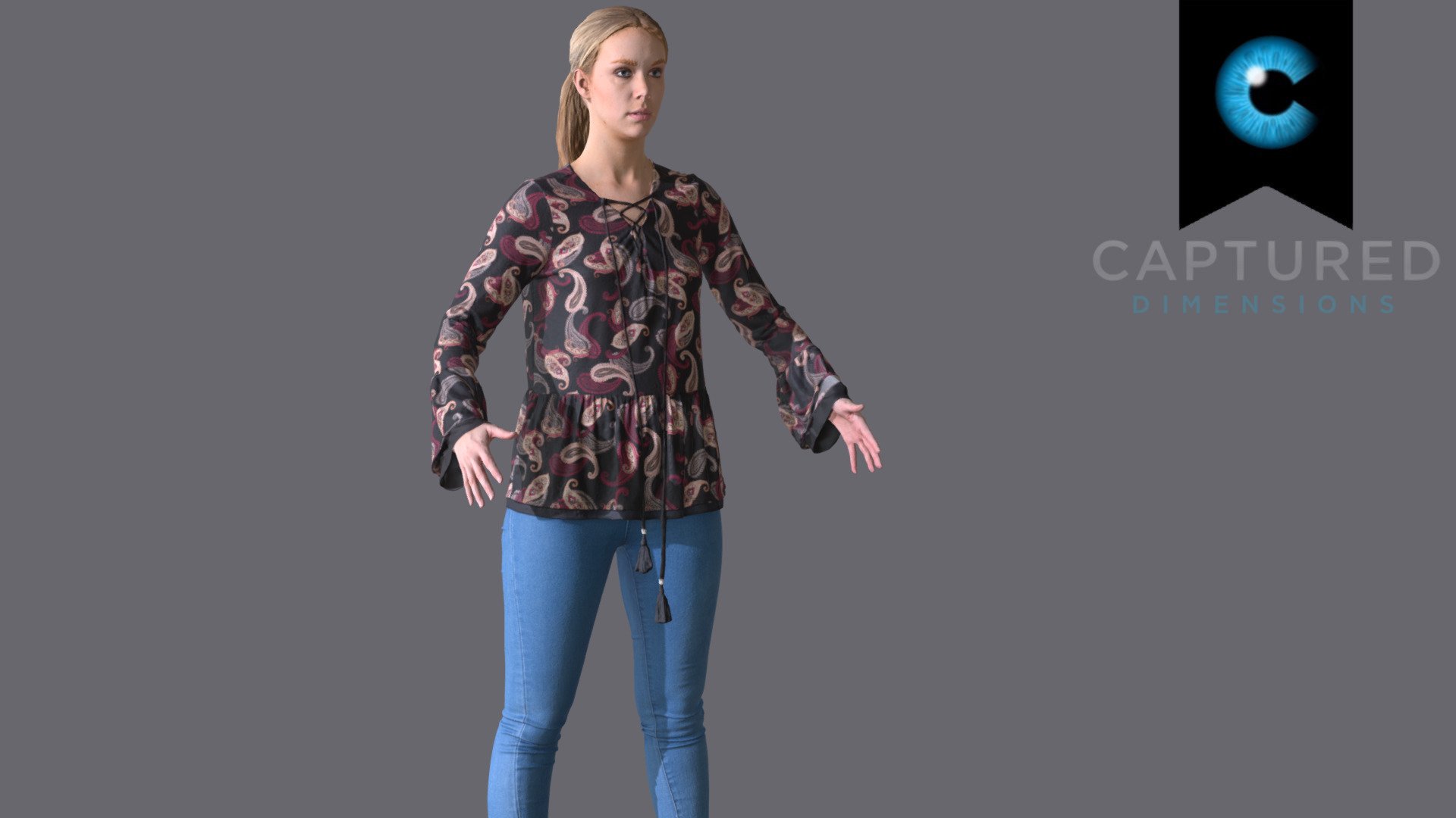 CDAM_A_Pose_Reference_Female_Scan - Buy Royalty Free 3D model by ...