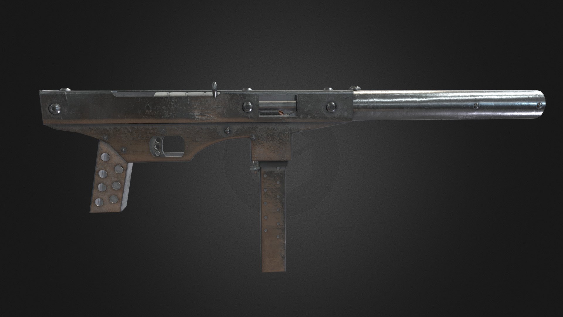 P. A. Luty's Submachine Gun - Download Free 3D model by Vasily (@3D ...