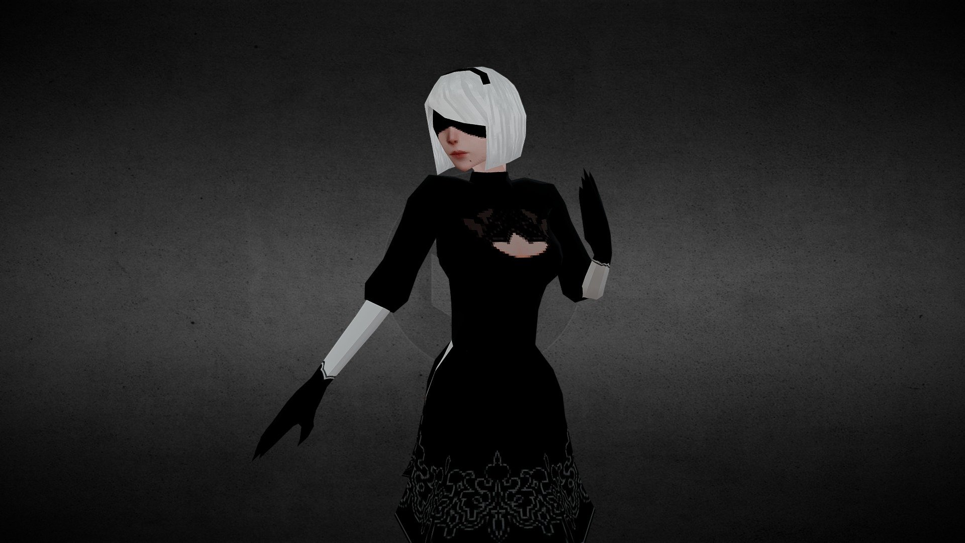 YoRHa 2B No.2 Type B (Low-Poly) - 3D model by Ákos Bécs (@becsakos ...