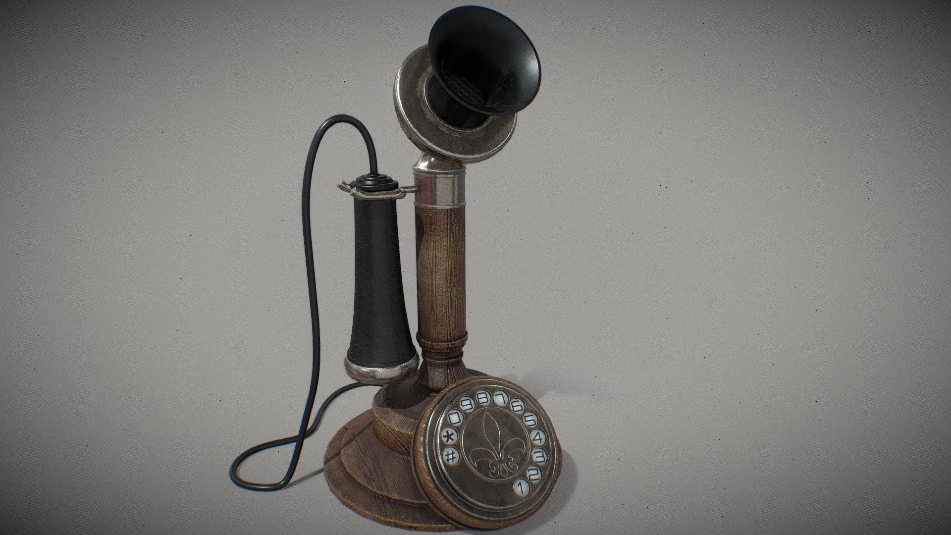 Old Candlestick Telephone - Buy Royalty Free 3D model by NebulaLLC ...