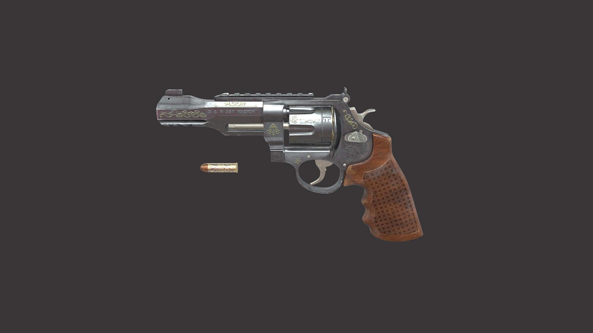 R8 REVOLVER - MAGNUM (game-ready) - 3D model by Pap3D (@papakerashvilig ...
