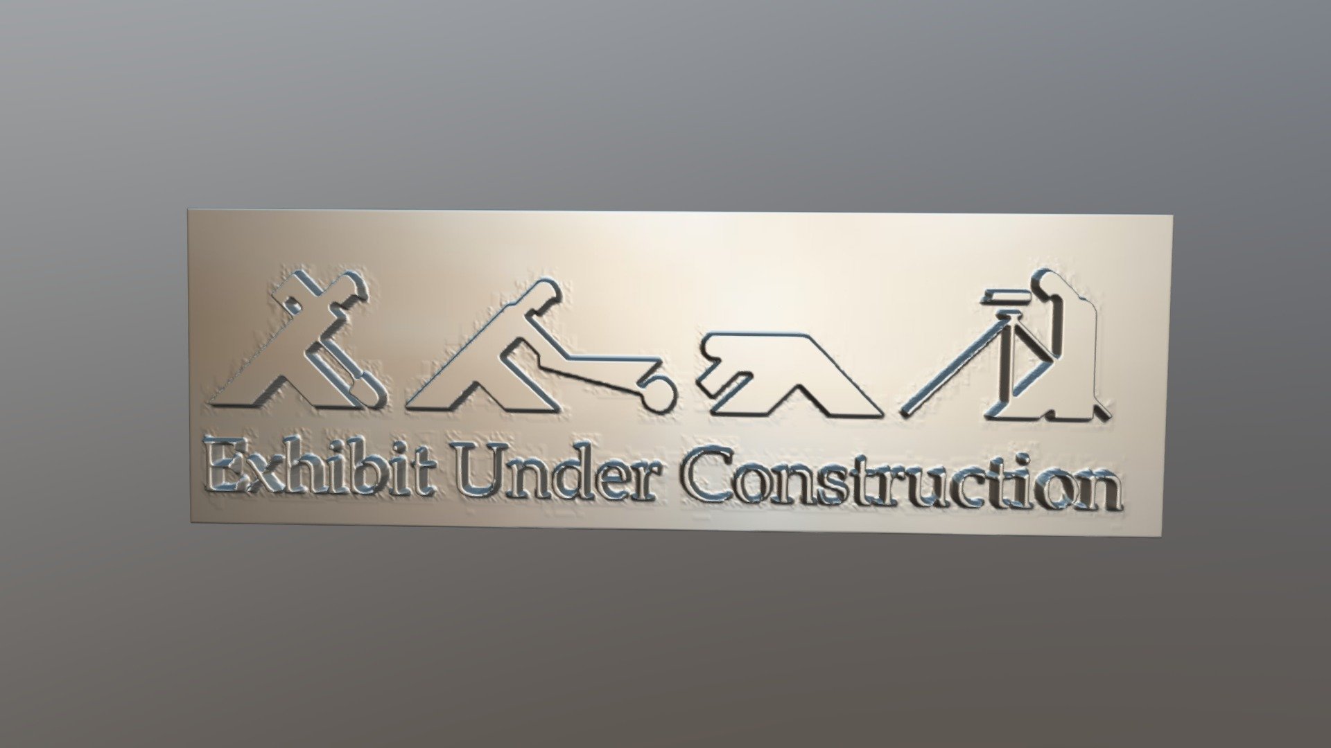 Exhibit Under Construction Sign - 3D model by Virtual Curation Lab ...