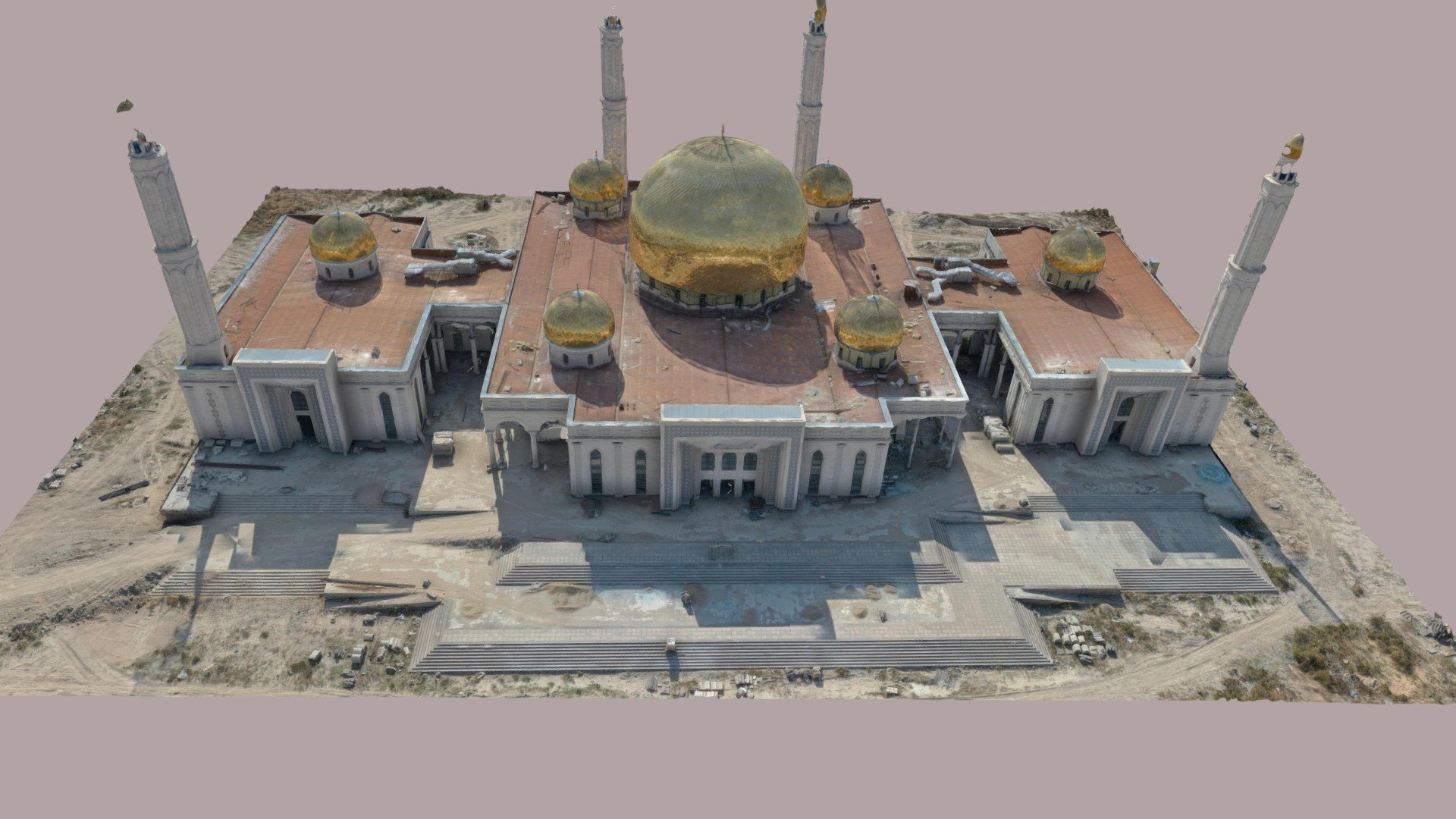 Construction of a new mosque in Almaty sept 2022 - 3D model by Yerbol ...