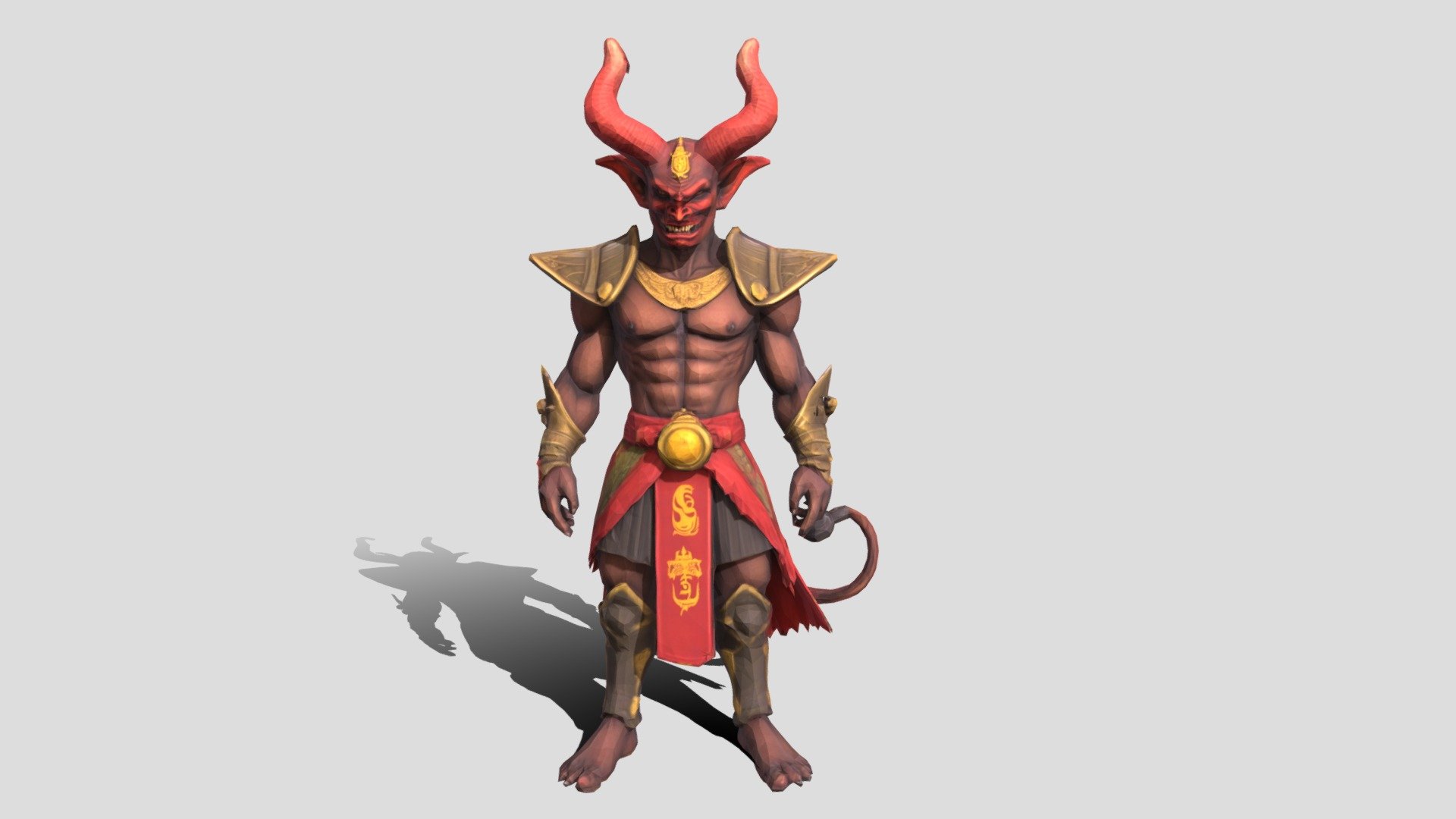 Realistic Devil Demon 3D Model - Game Ready - Download Free 3D model by ...