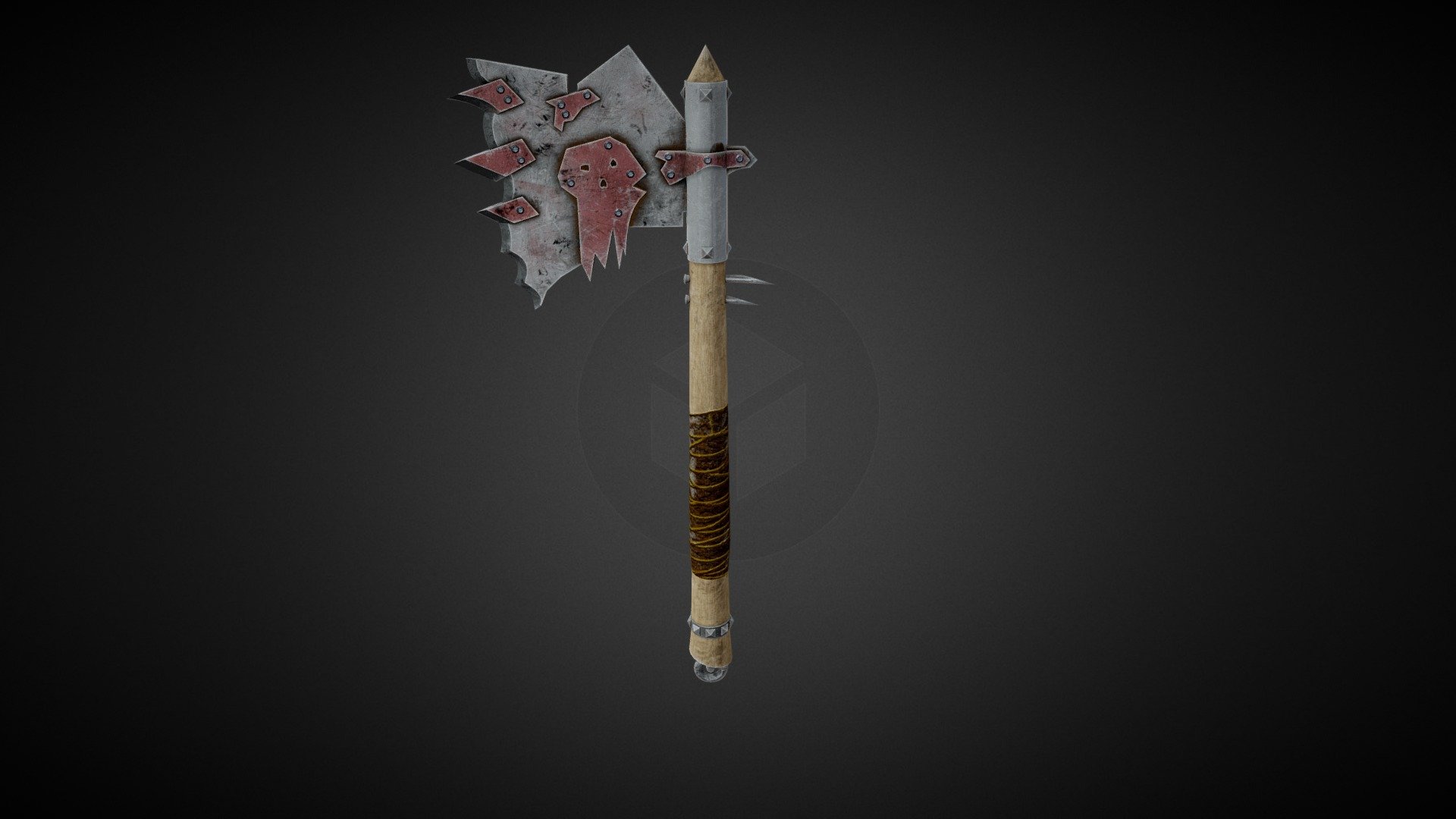 Ork Axe Choppa Low Poly - 3D model by Muhammad Aqeel (@aqeelarif ...