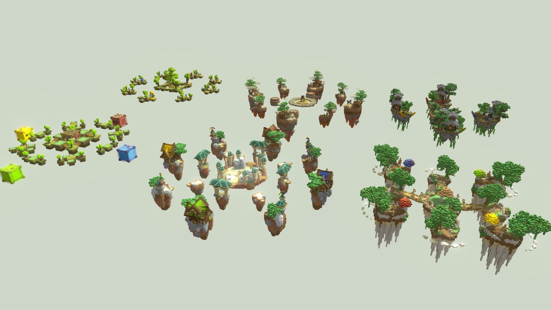 [PACK] - 6x BedWars Classic maps - Buy Royalty Free 3D model by BreadBuilds [2ed4465 ...
