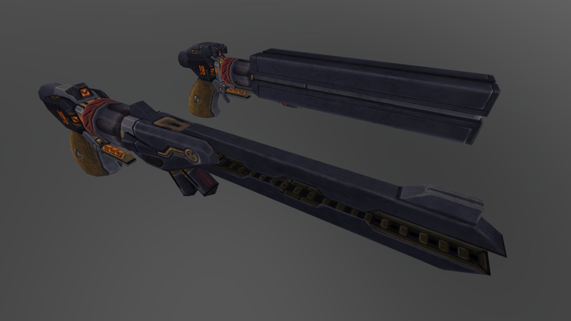 Big Iron Cyberpunk revolver - 3D model by jm.weis [2ed63f2] - Sketchfab
