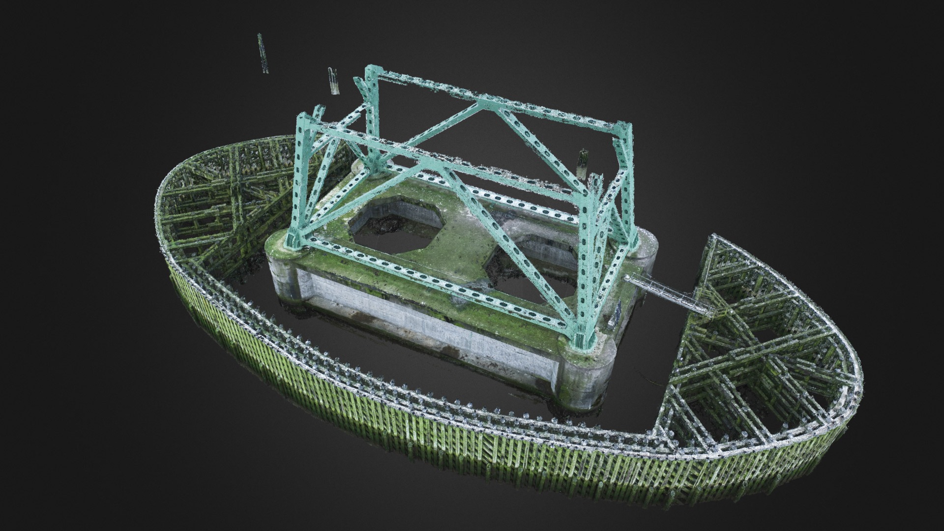 Megler Bridge Support Base - 3D model by S&F Land Services ...