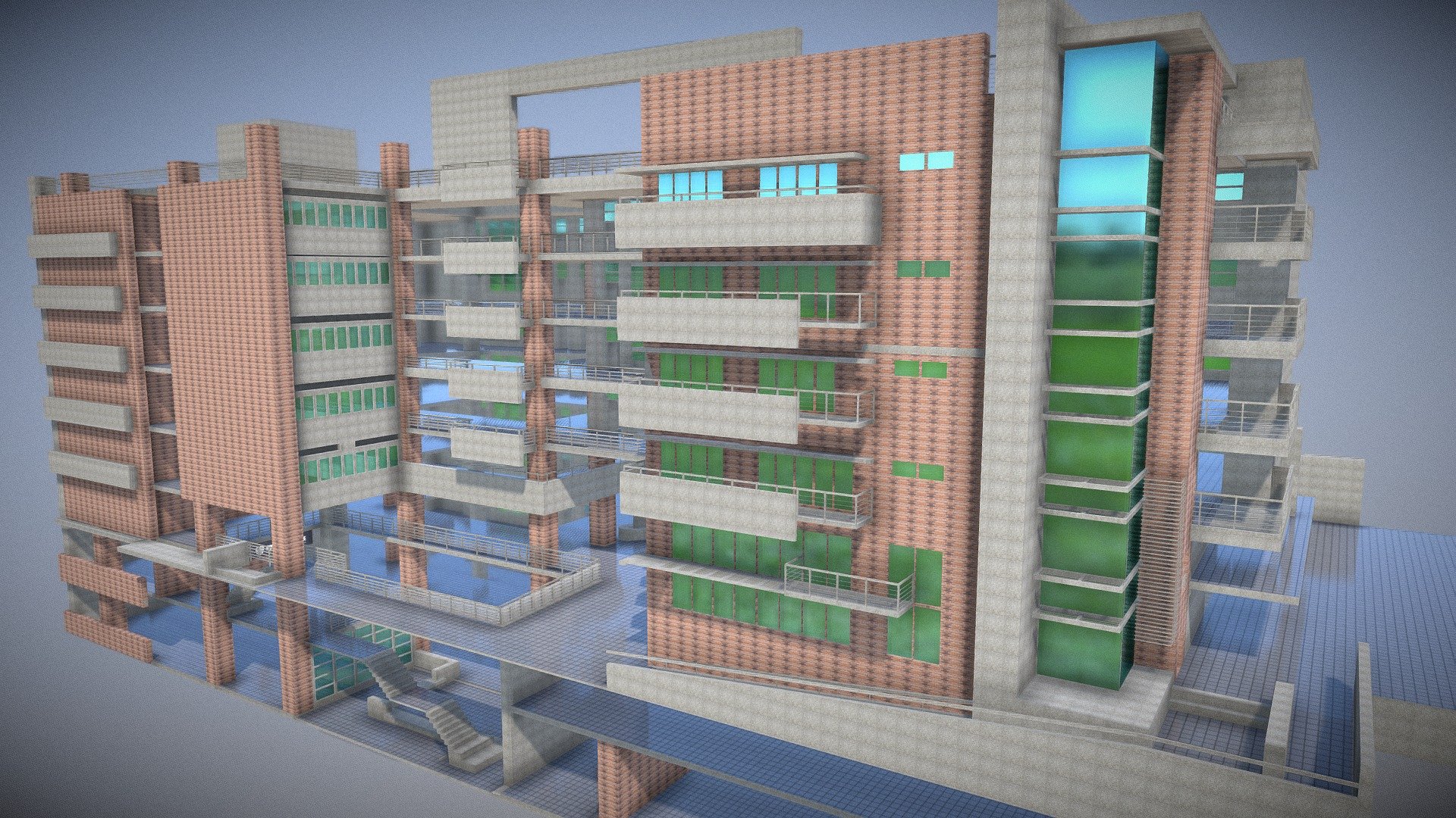 弘光科技大學_M棟教學大樓 - 3D model by Mingkun Liu (@foxworksgo) [2edbdc5] - Sketchfab