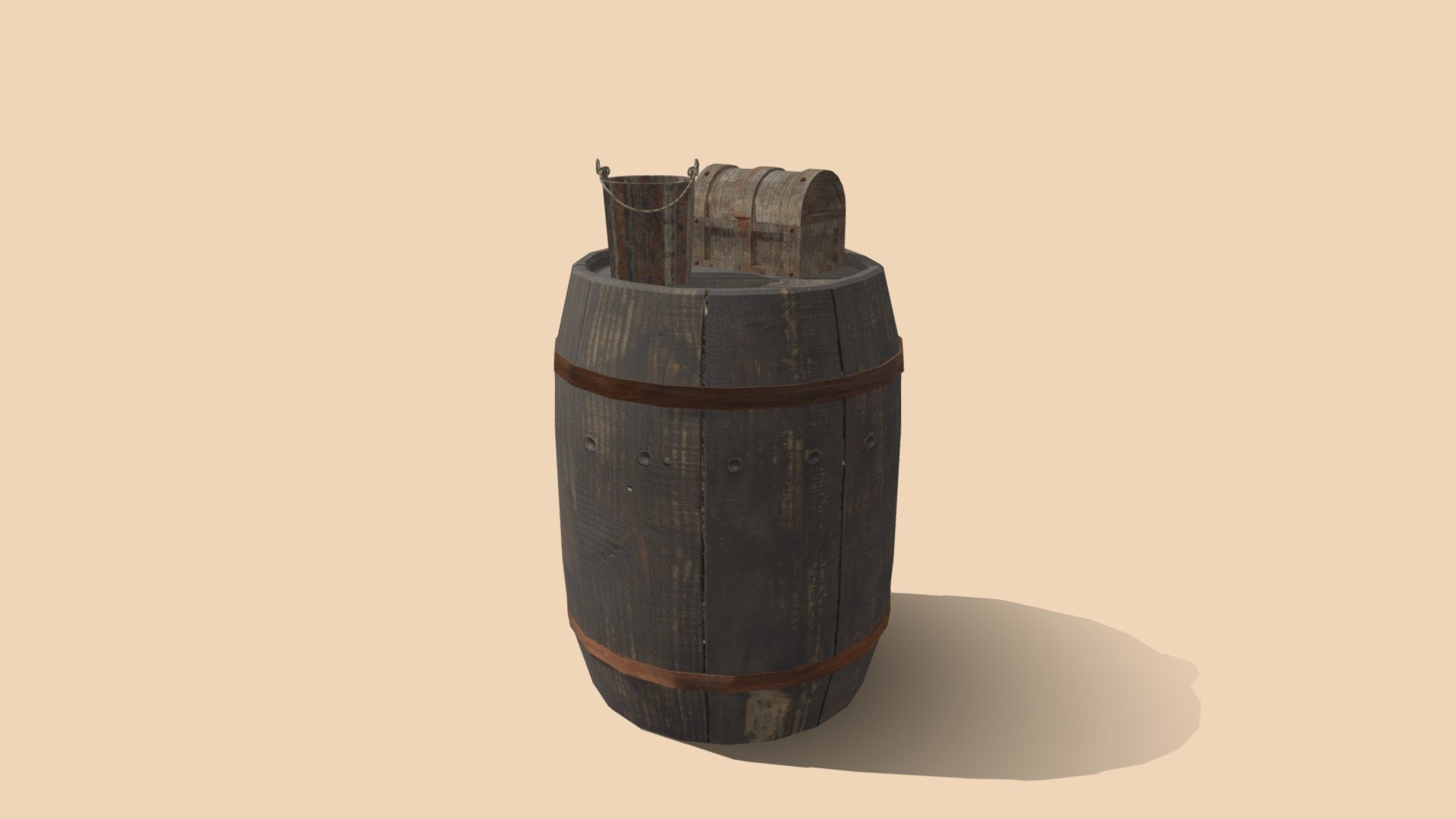 Barrel, Treasure Chest & Bucket Model - Download Free 3D model by Adam ...
