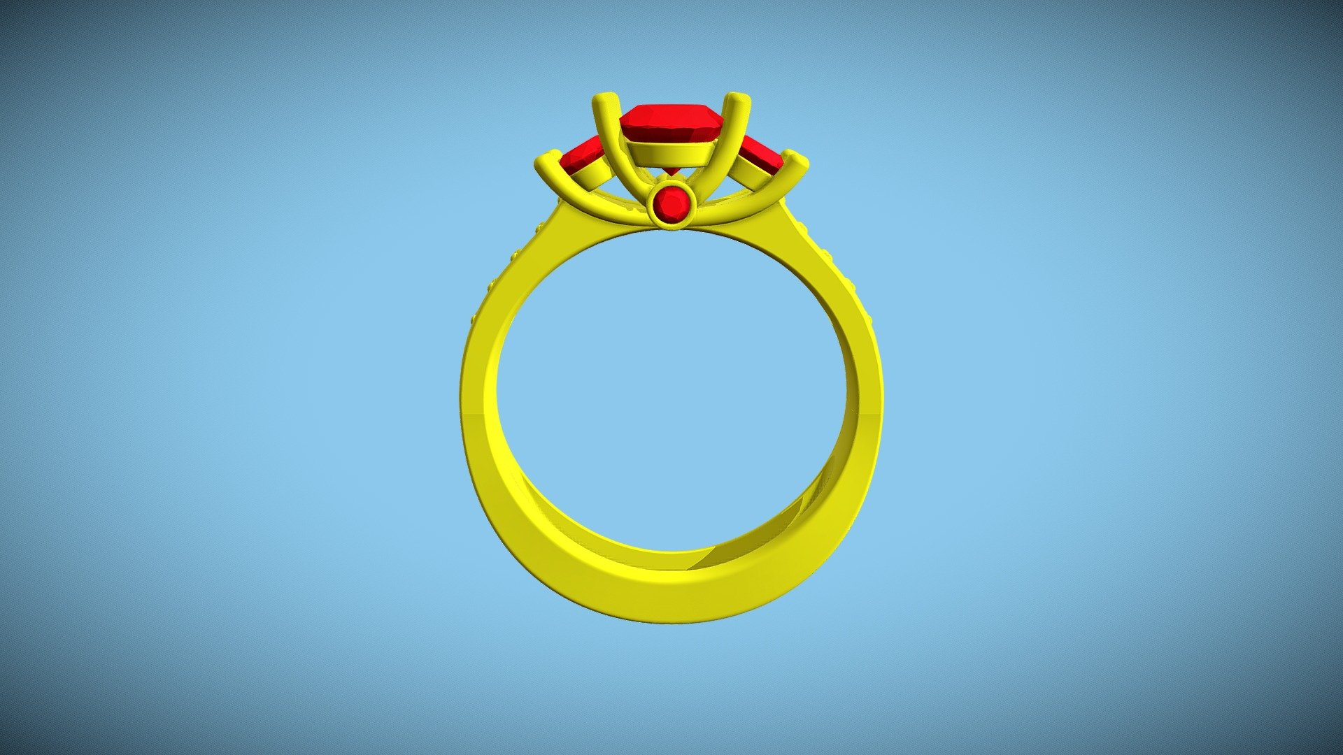 3 Stone Prong Setting Ring - 3D model by jewelleryworld99 [2ee3fb2 ...