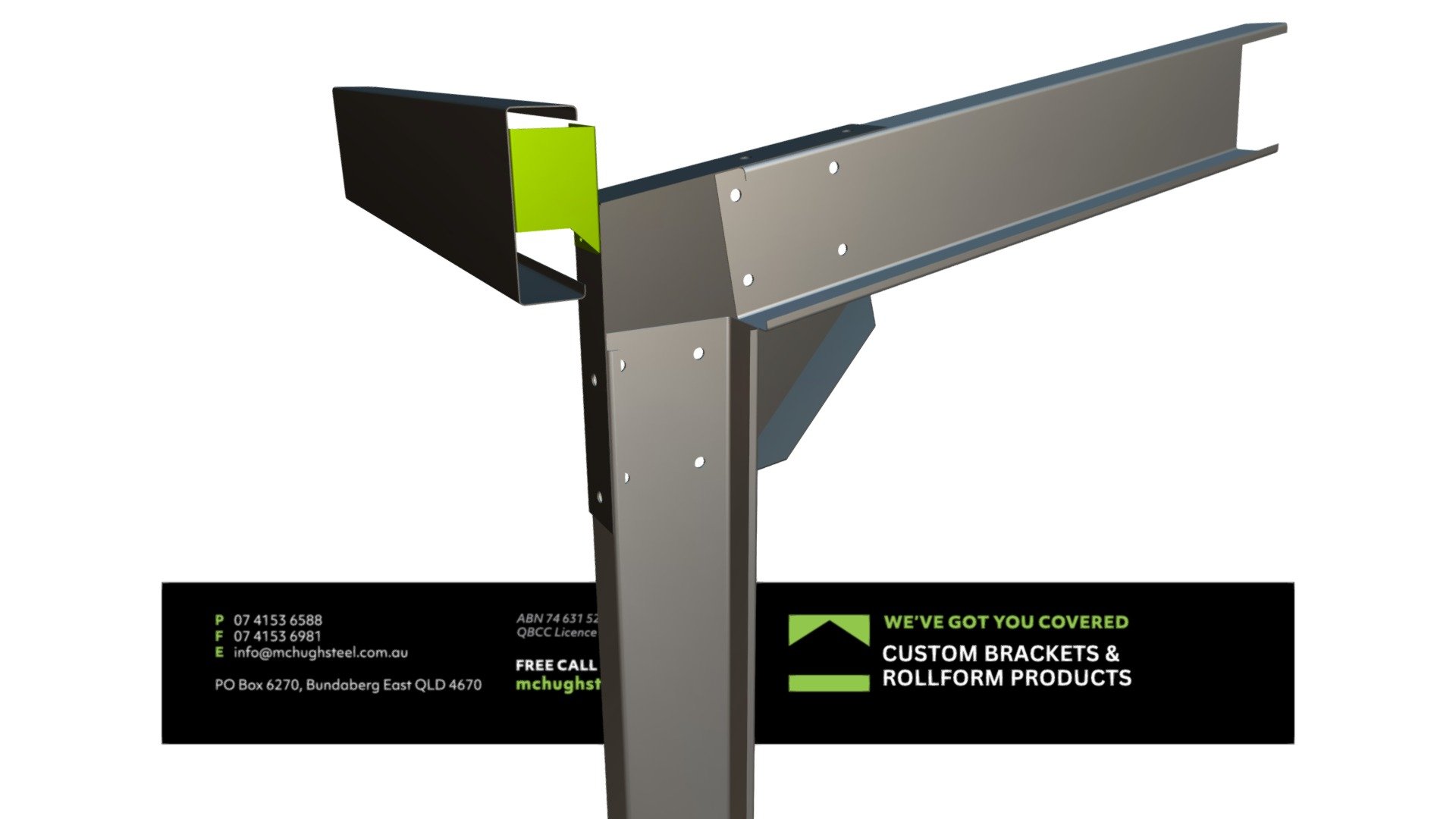 DWGxxx - 96mm Eave Bracket Hi & Lo Side - 3D model by mchughsteel ...