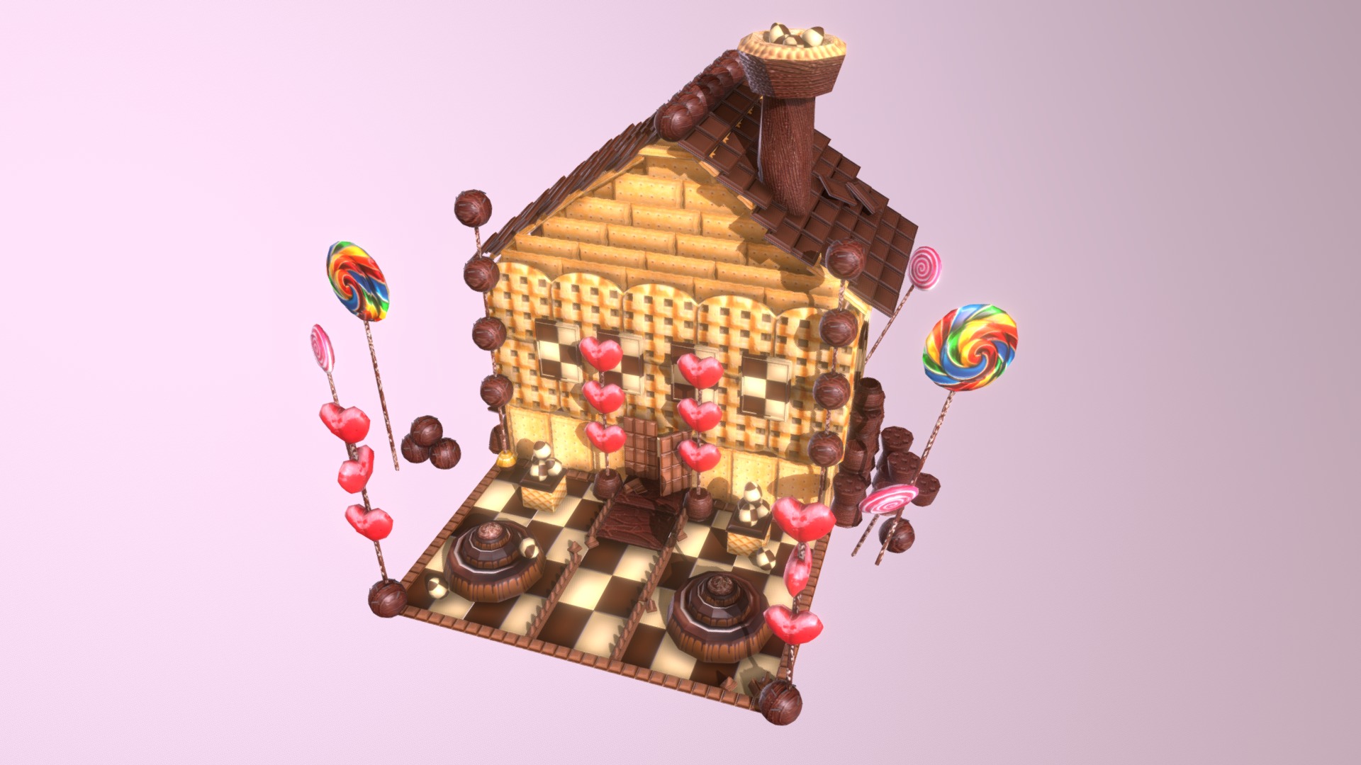 Candy house - 3D model by Roxane Imassi (@roxy64) [2eec8a6] - Sketchfab
