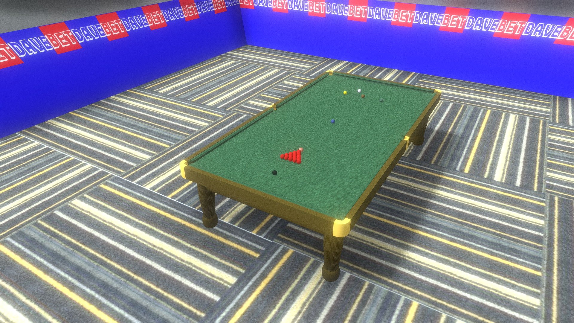 Tournament Snooker Table / Snooker Hall Scene - Download Free 3D model ...