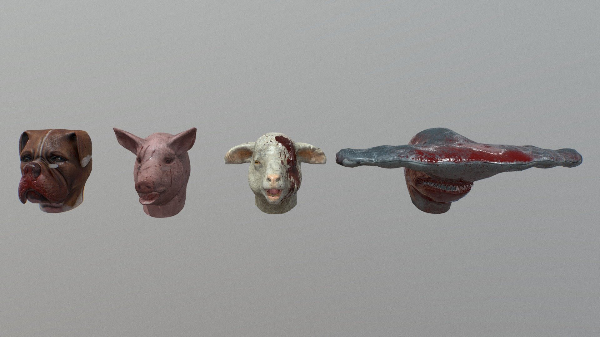Scary Animal Masks - 3D model by Mattou3D [2eed49b] - Sketchfab
