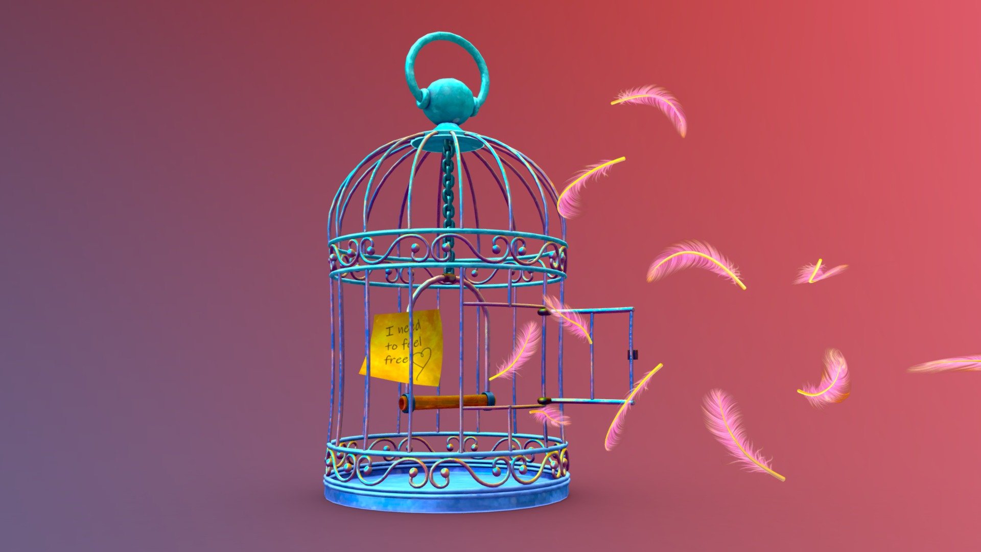 Sketchfab Weekly - Bird - Empty cage - 3D model by Dark Mermaids (@darkmermaids) [2eeee7e ...