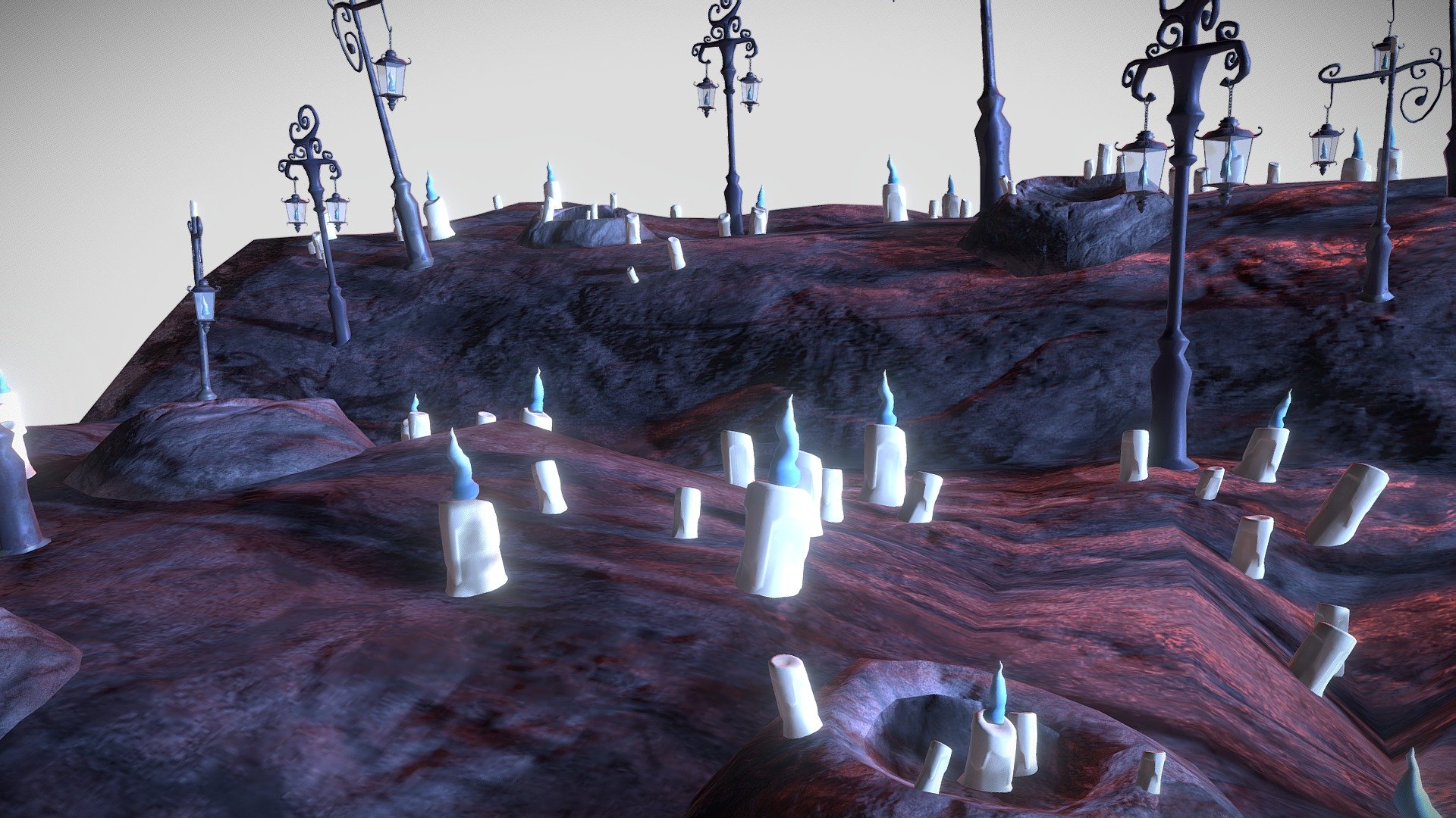 Moon environment - 3D model by ShermaineChua [2eef717] - Sketchfab