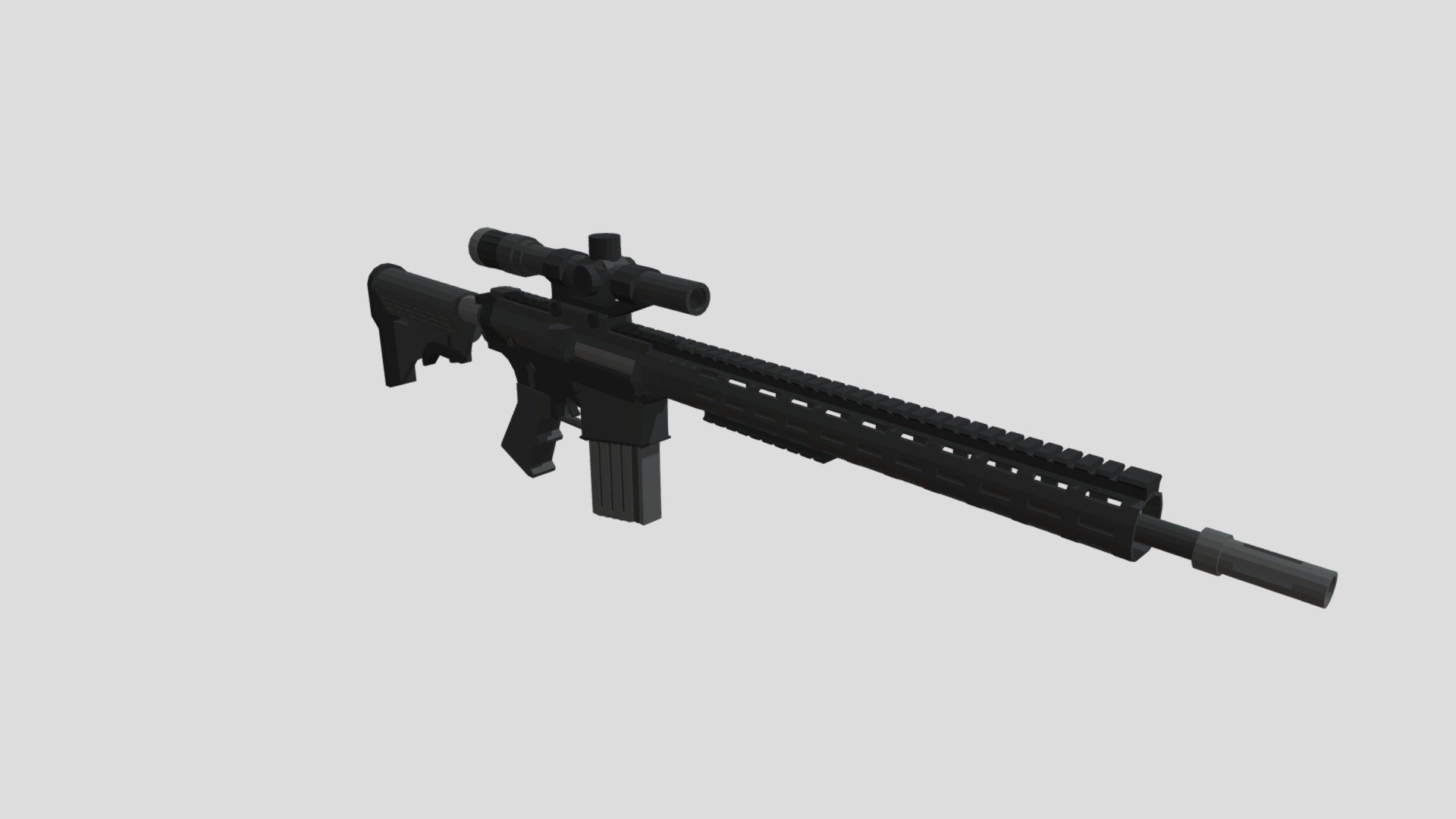 Minecraft SR-25 - 3D model by Emitter101 [2ef07b6] - Sketchfab