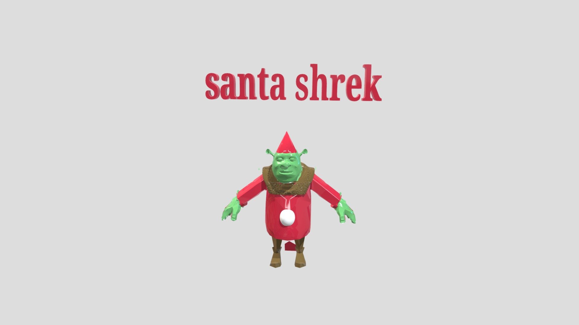 santa shrek :3 - 3D model by ranafumada (@ranafumadawaza) [2ef33c5 ...