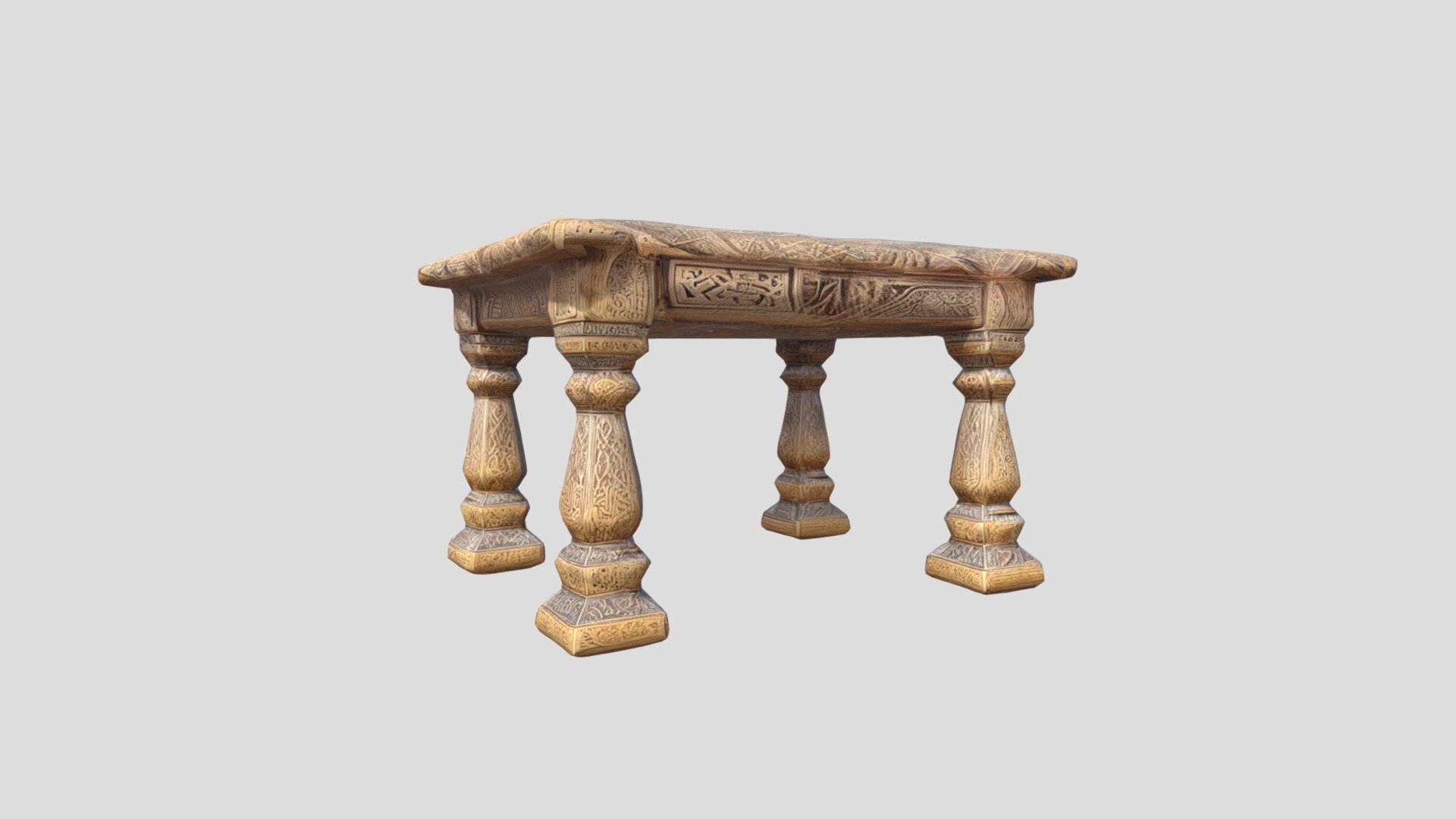 Medieval Viking Table - 3D model by blackdalia79 [2ef3f47] - Sketchfab