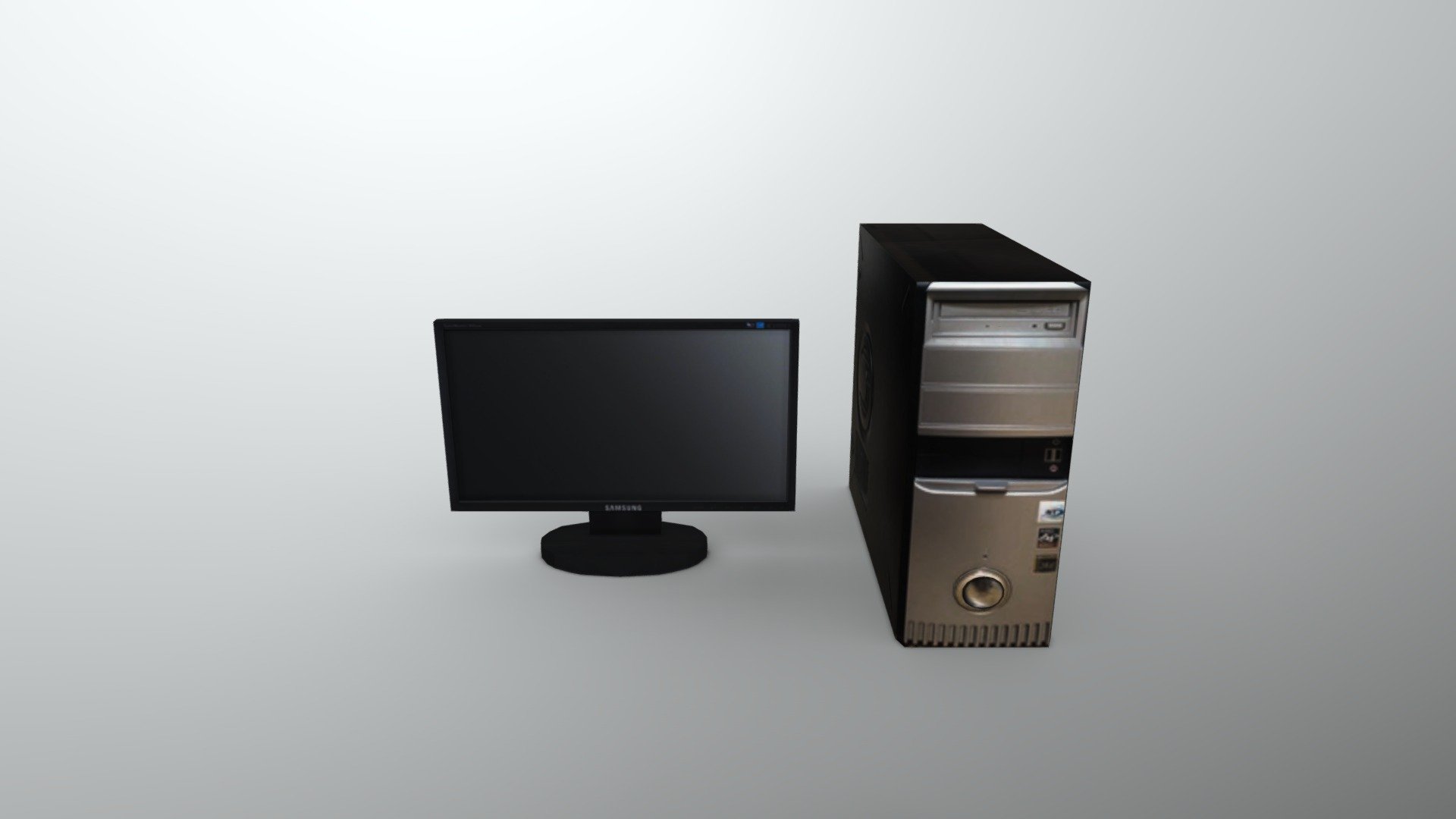 Pc system block and Monitor [low poly] - Download Free 3D model by ...