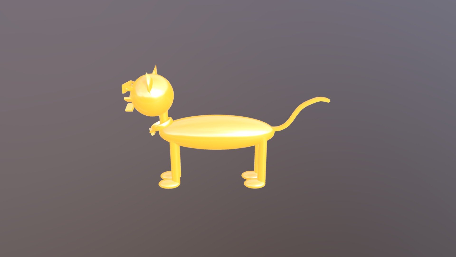Gold Cat - Download Free 3D model by Kristenmontesano [2ef52f8] - Sketchfab