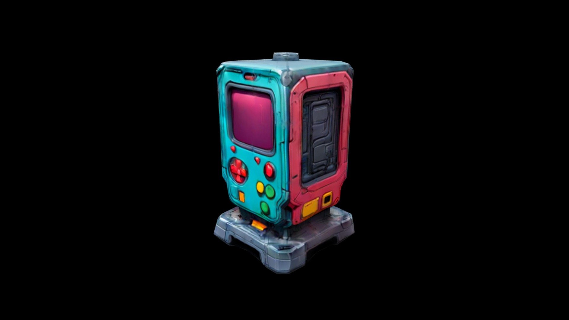 "Futuristic Colorful Box" - This artwork display - Download Free 3D ...