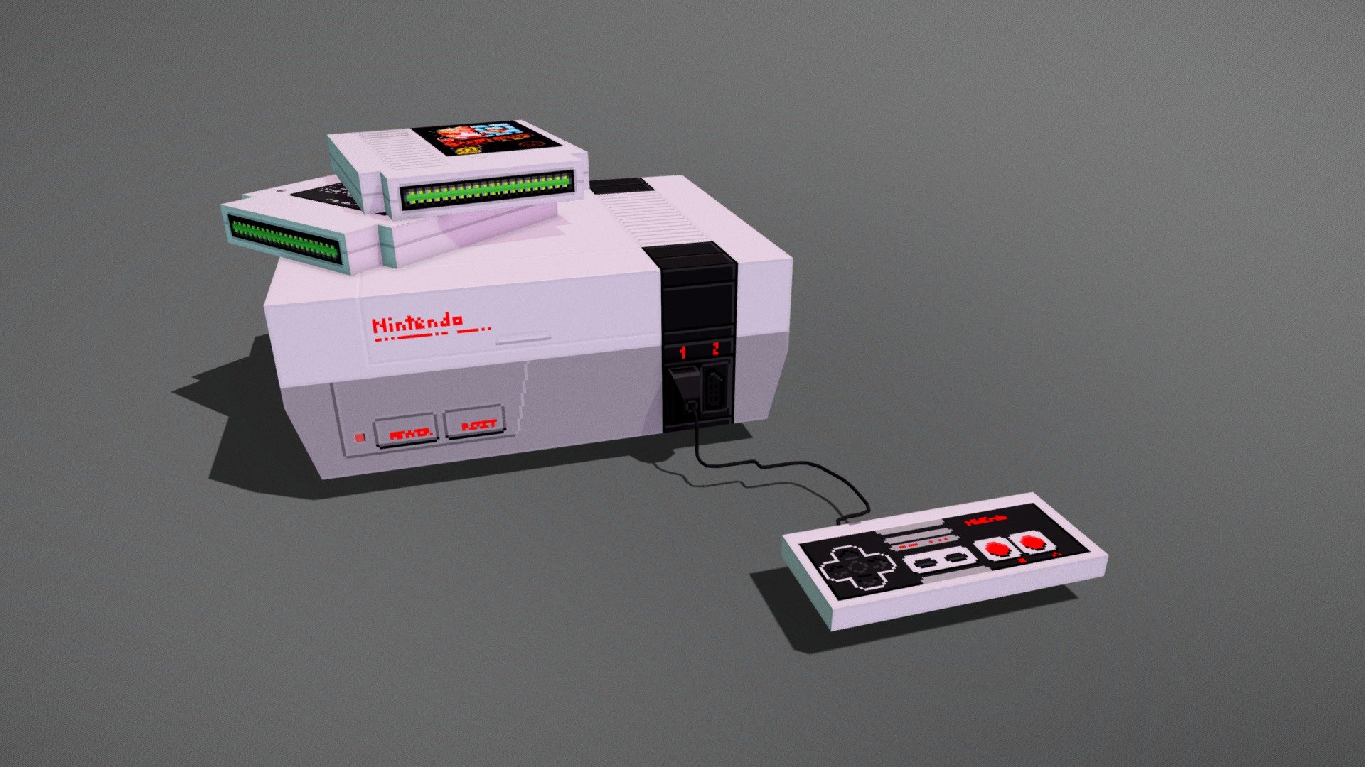 NES - 3D model by IamNaga [2ef8a61] - Sketchfab