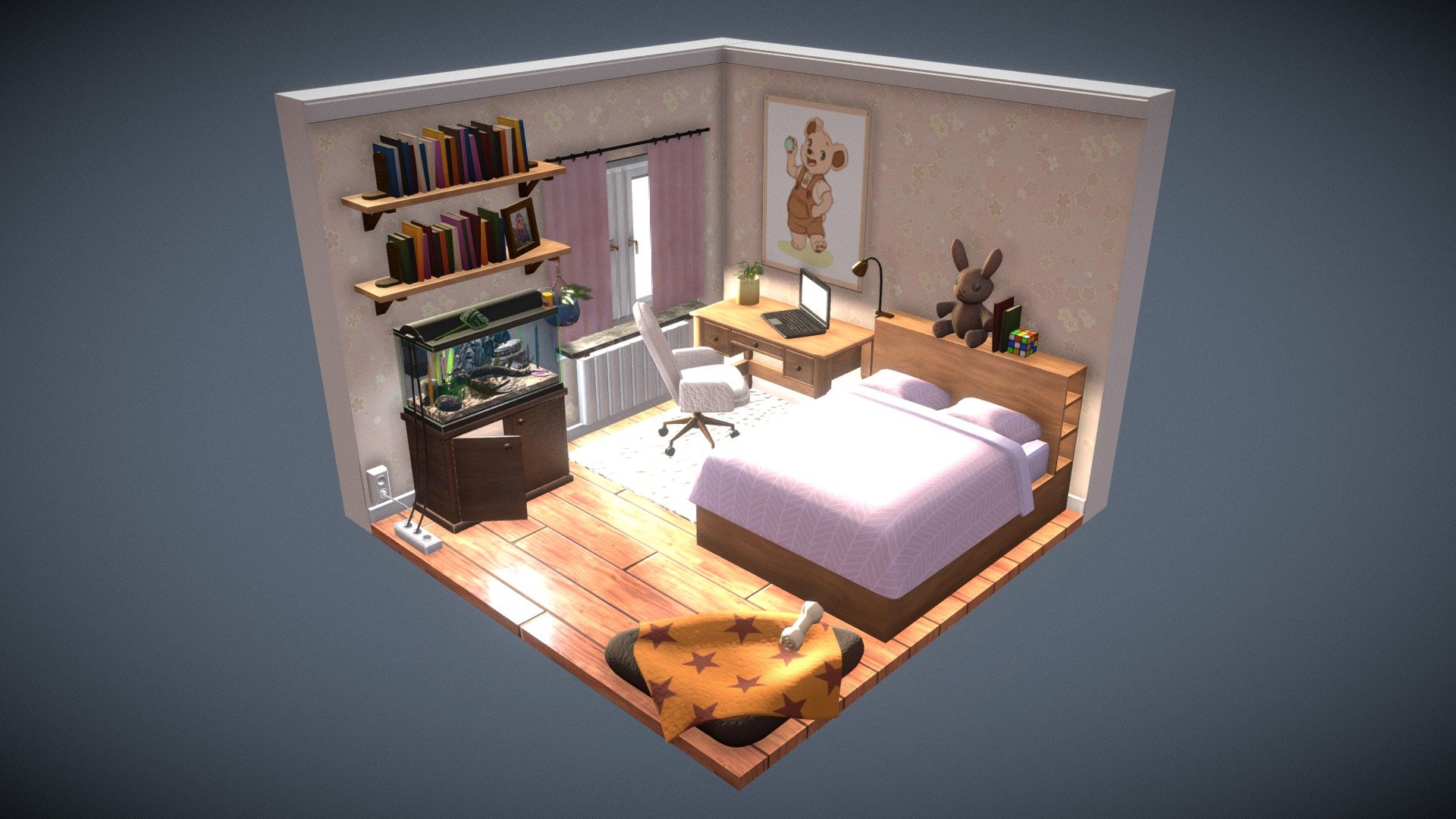 Kids room - 3D model by pamsywhamsy [2ef8f48] - Sketchfab