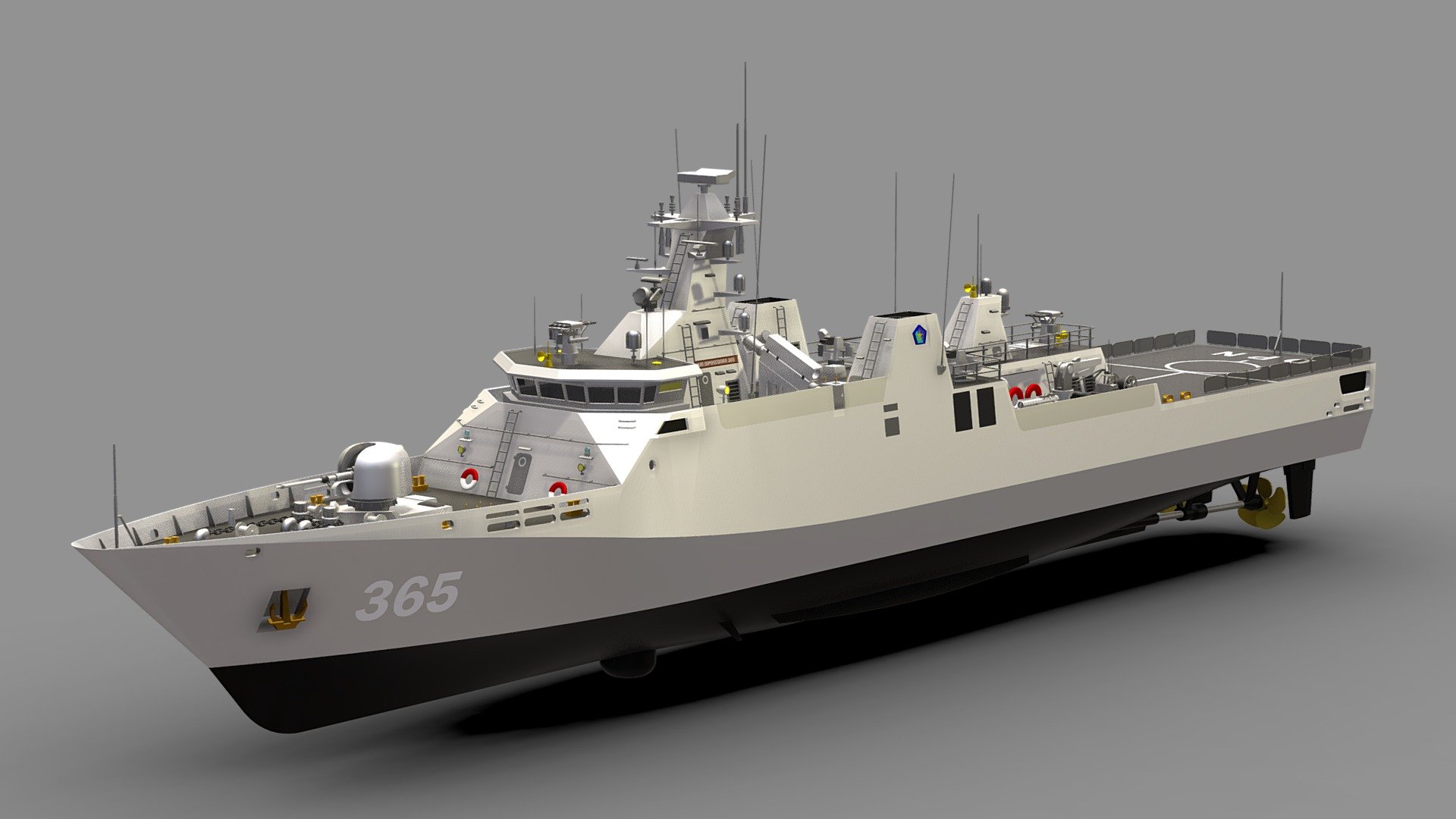 KRI Diponegoro 365 - Buy Royalty Free 3D model by NA3dmodel [2ef9195 ...