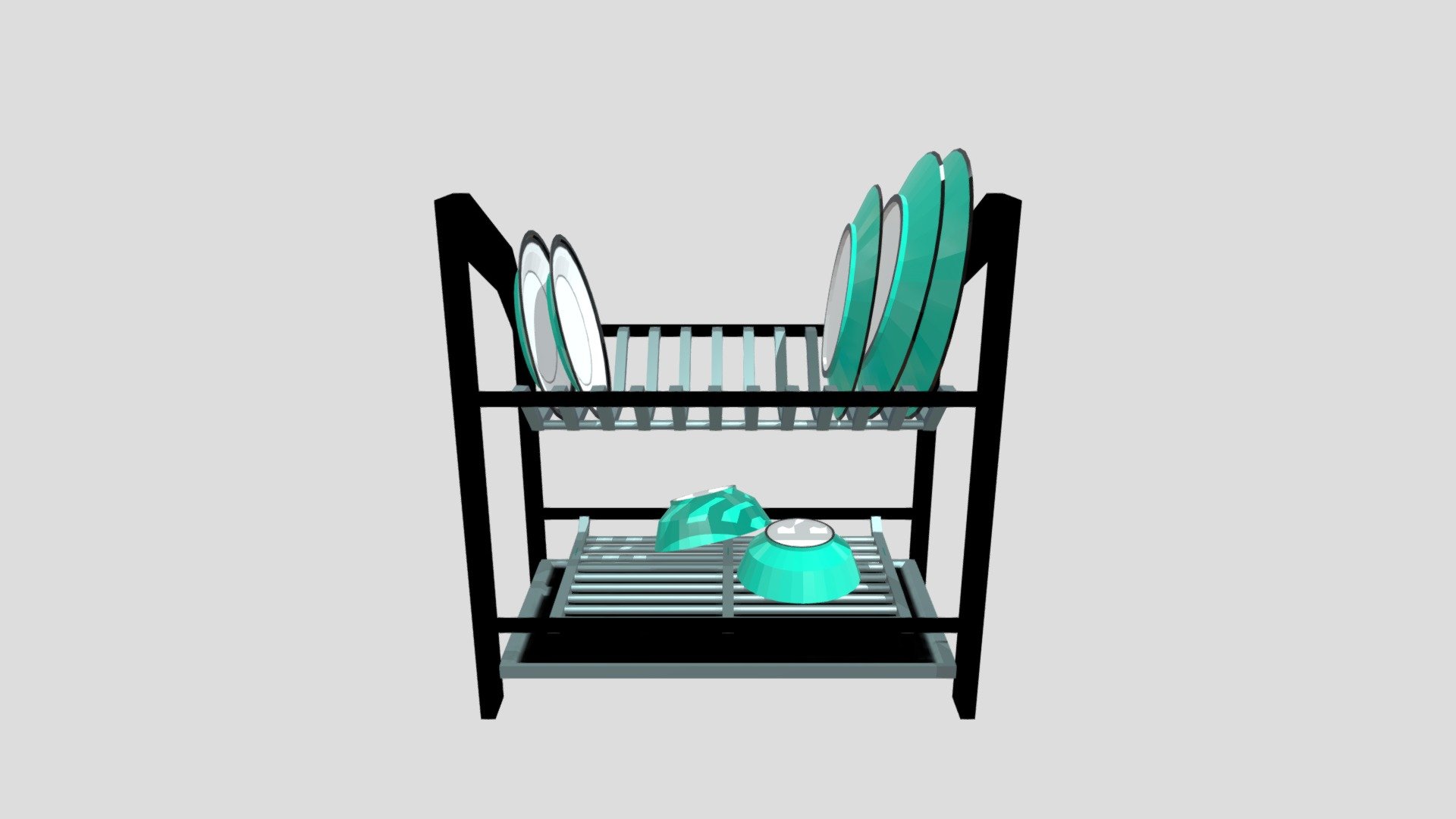 Dishrack - 3D model by Xenree [2ef951b] - Sketchfab