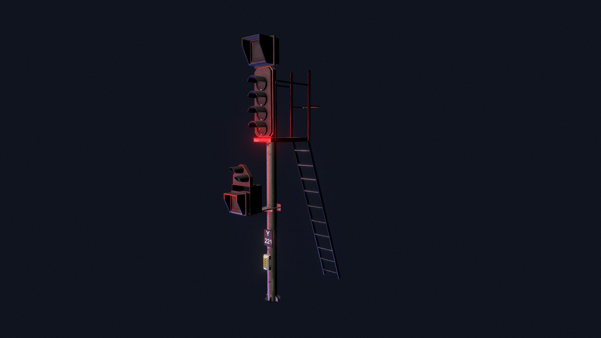 Railway Signal - 3D model by Prem Mane (@premane) [2efa49d] - Sketchfab