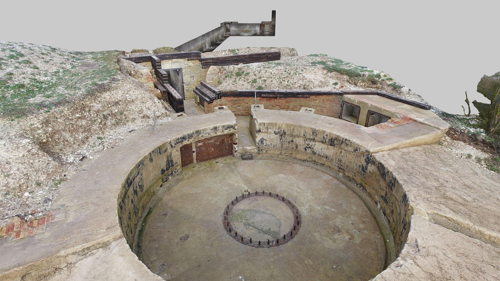 White Cliffs, Fan Bay Battery Emplacement Three - 3D model by National ...
