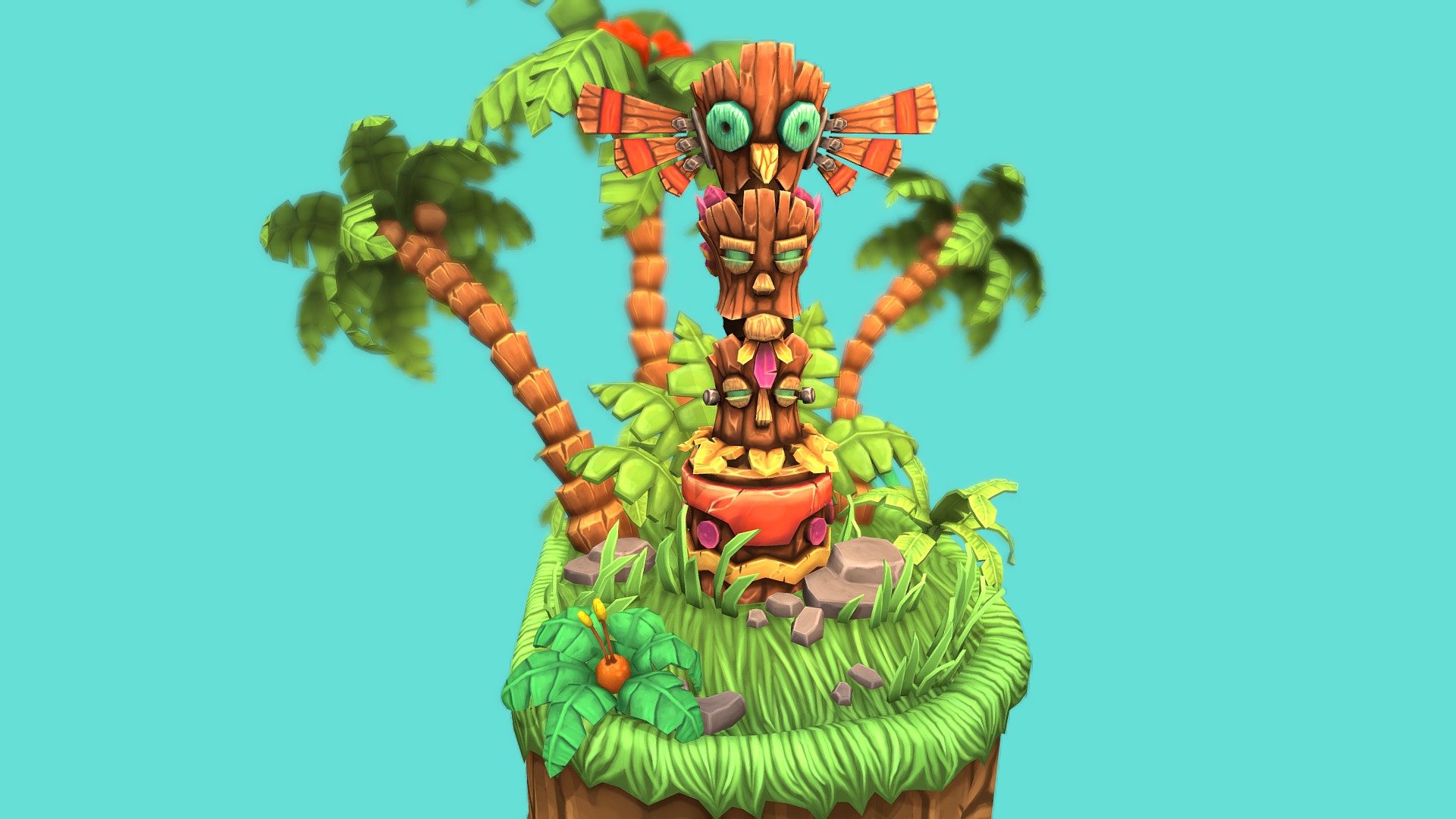 The Tooki Totem from Stitchy in Tooki Trouble - 3D model by Polygoat ...