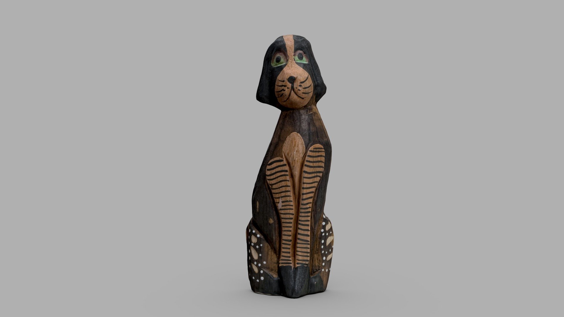 Painted dog sculpture - 3D model by VladimirBes (@vovanbes87) [2efba98 ...